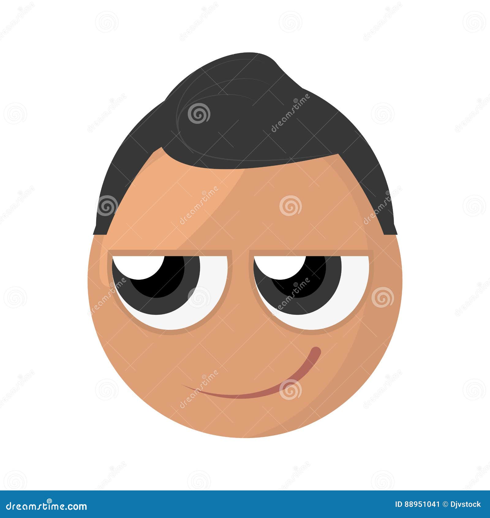 Emoji sly expression image stock illustration. Illustration of ...