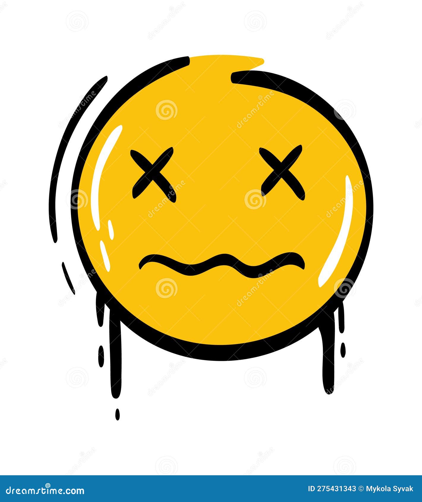 Emoji Smile Street Graffiti Stock Vector - Illustration of vector ...