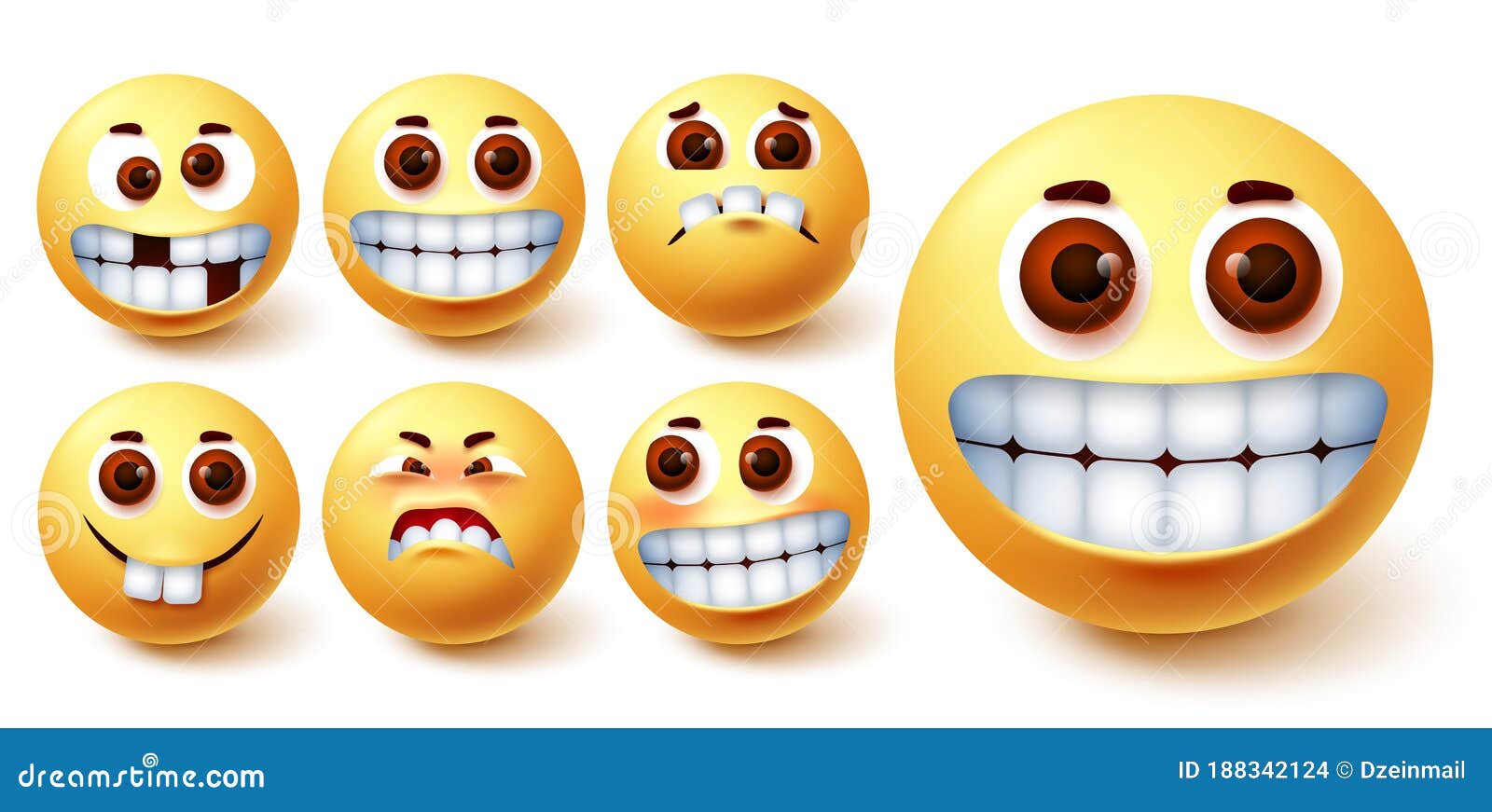 Emoji Smileys Vector Set. Emojis Smiley Yellow Avatar Face with Funny ... Emoji Smileys Vector Set. Emojis Smiley Yellow Avatar Face with Funny ...