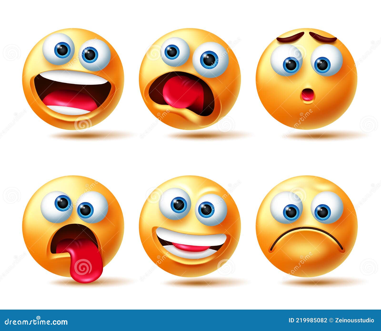 Emoji Smileys Vector Set. Smiley 3d Emojis Characters In Happy, Shocked ... Emoji Smileys Vector Set. Smiley 3d Emojis Characters In Happy, Shocked ...