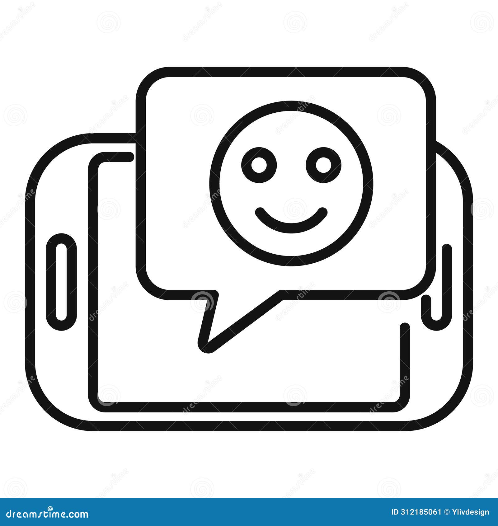 Emoji Smiling Level Icon Outline Vector. Button Rank User Stock Vector ...