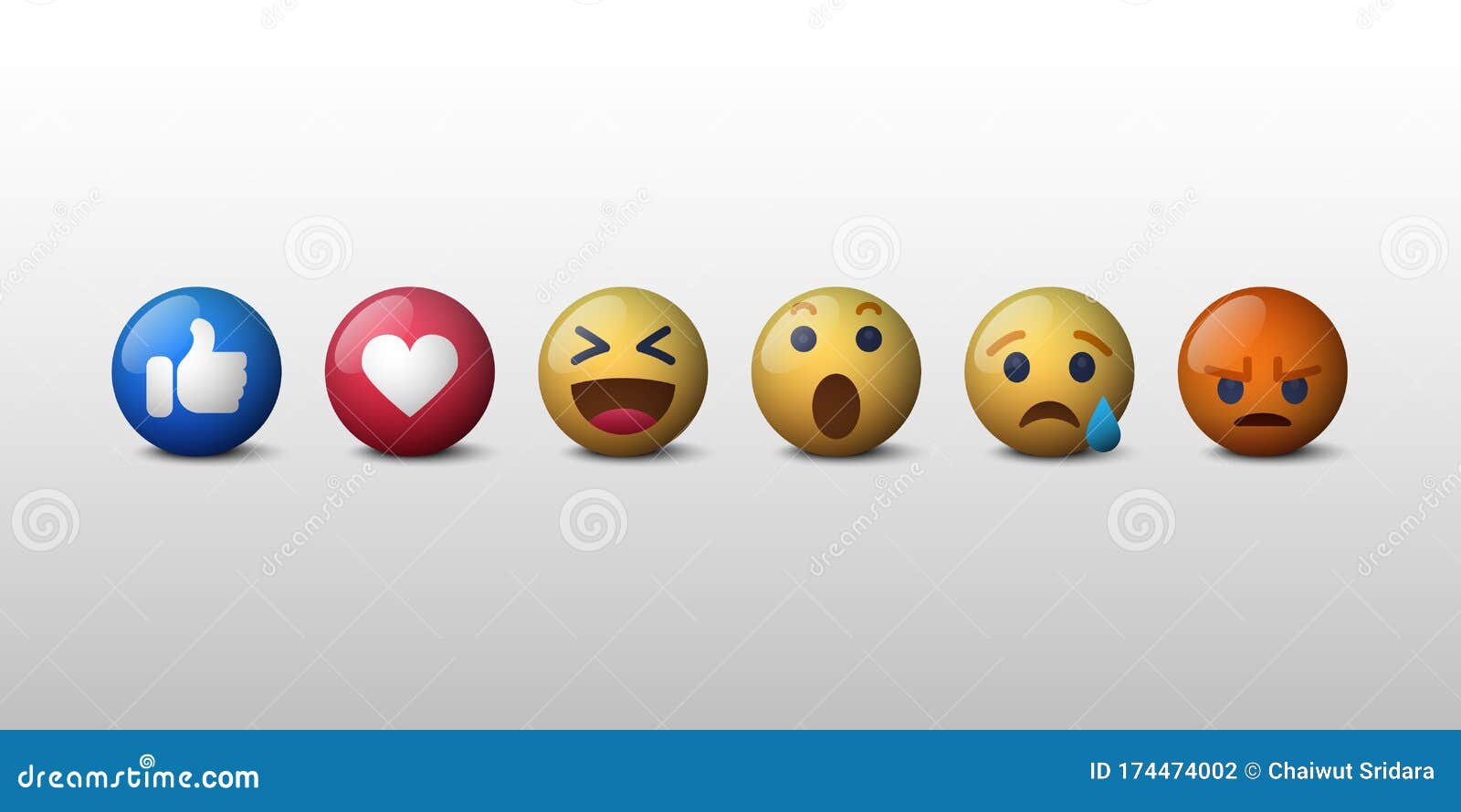 Emoji Social Network Reactions Icon, Vector Editorial Photography ...
