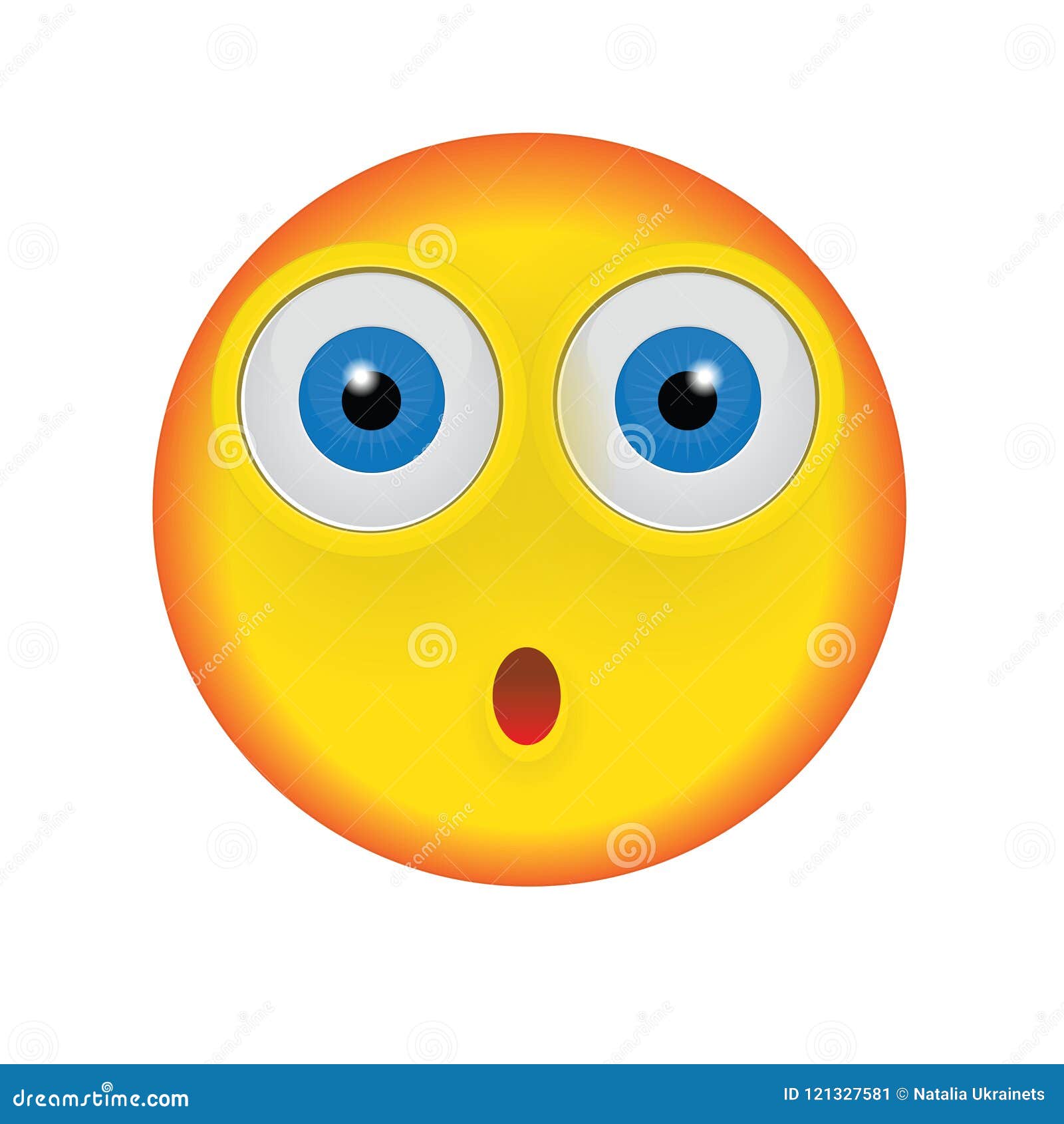 Emoji sorprendido ilustración del vector. Ilustración de sonrisa ...