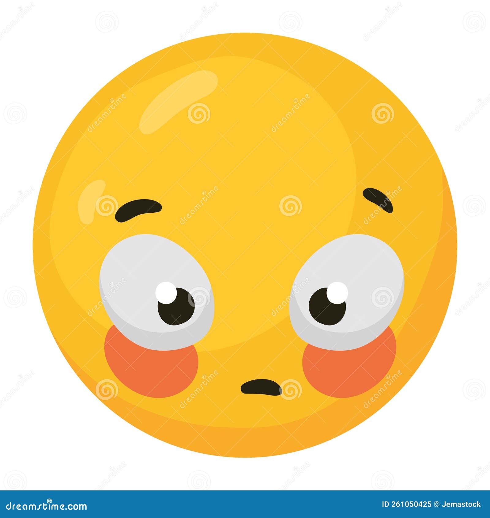 Emoji sorry 3D Stil stock abbildung. Illustration von emoticon - 261050425