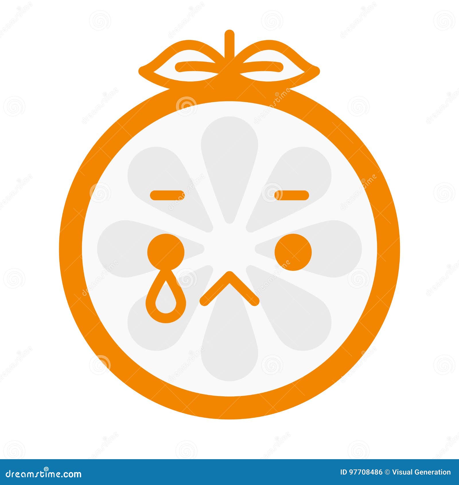 Emoji - Tears Crying Orange. Isolated Vector. | CartoonDealer.com #97985378