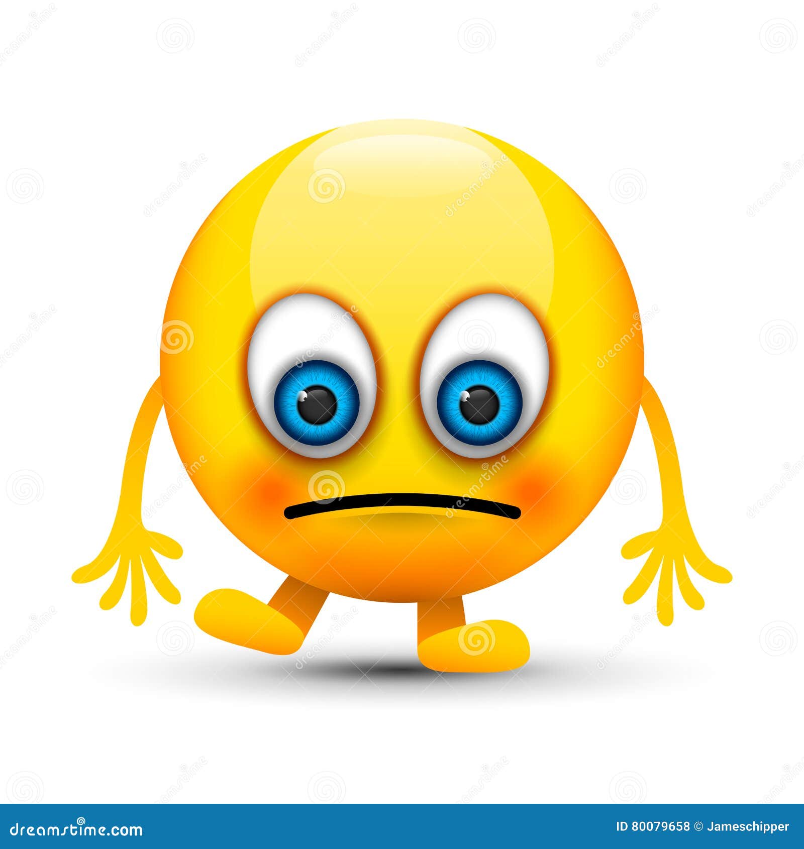 Emoji triste illustrazione vettoriale. Illustrazione di divertimento ...