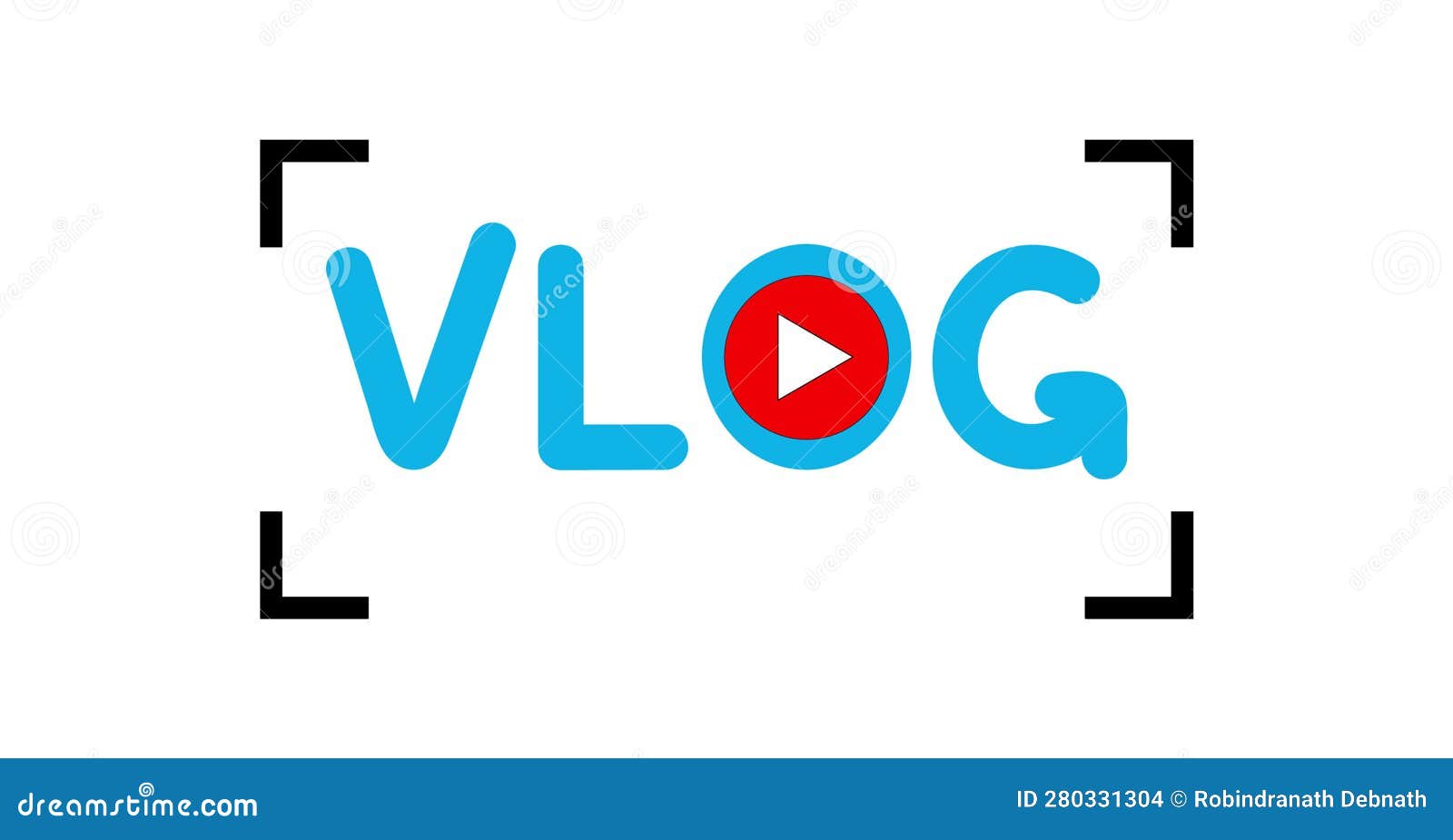 , Emoji Vlog Logo, Flat Style Stock Illustration - Illustration of ...