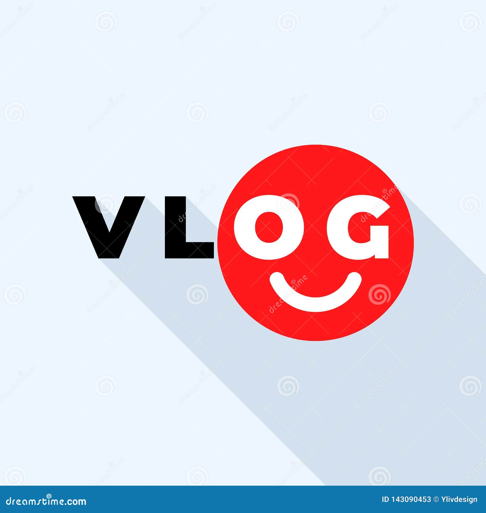 Vlog Logo And Label Design With Red And Black Vector Set ...