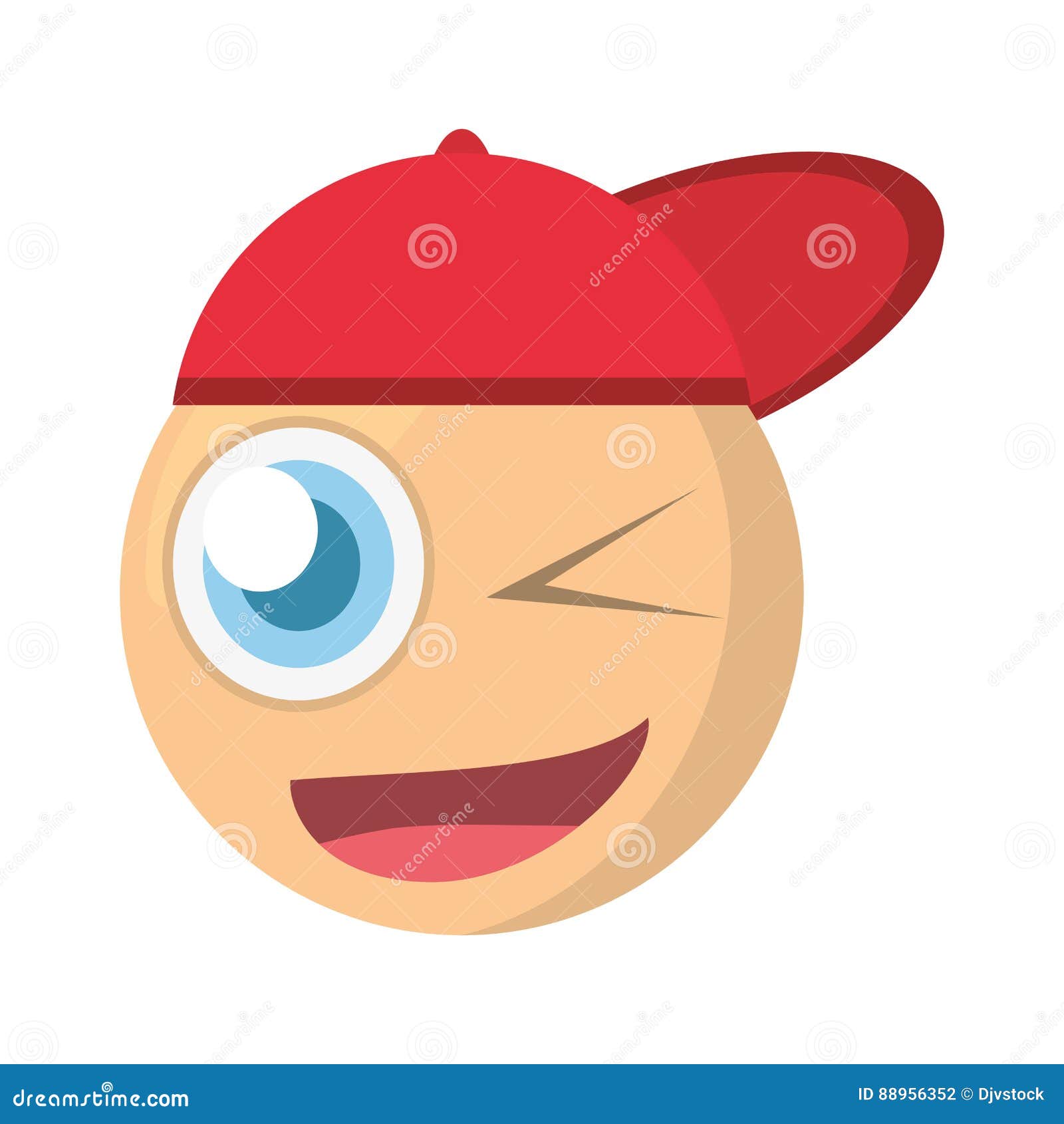 Emoji Wink Expression Image Stock Illustration - Illustration of ...