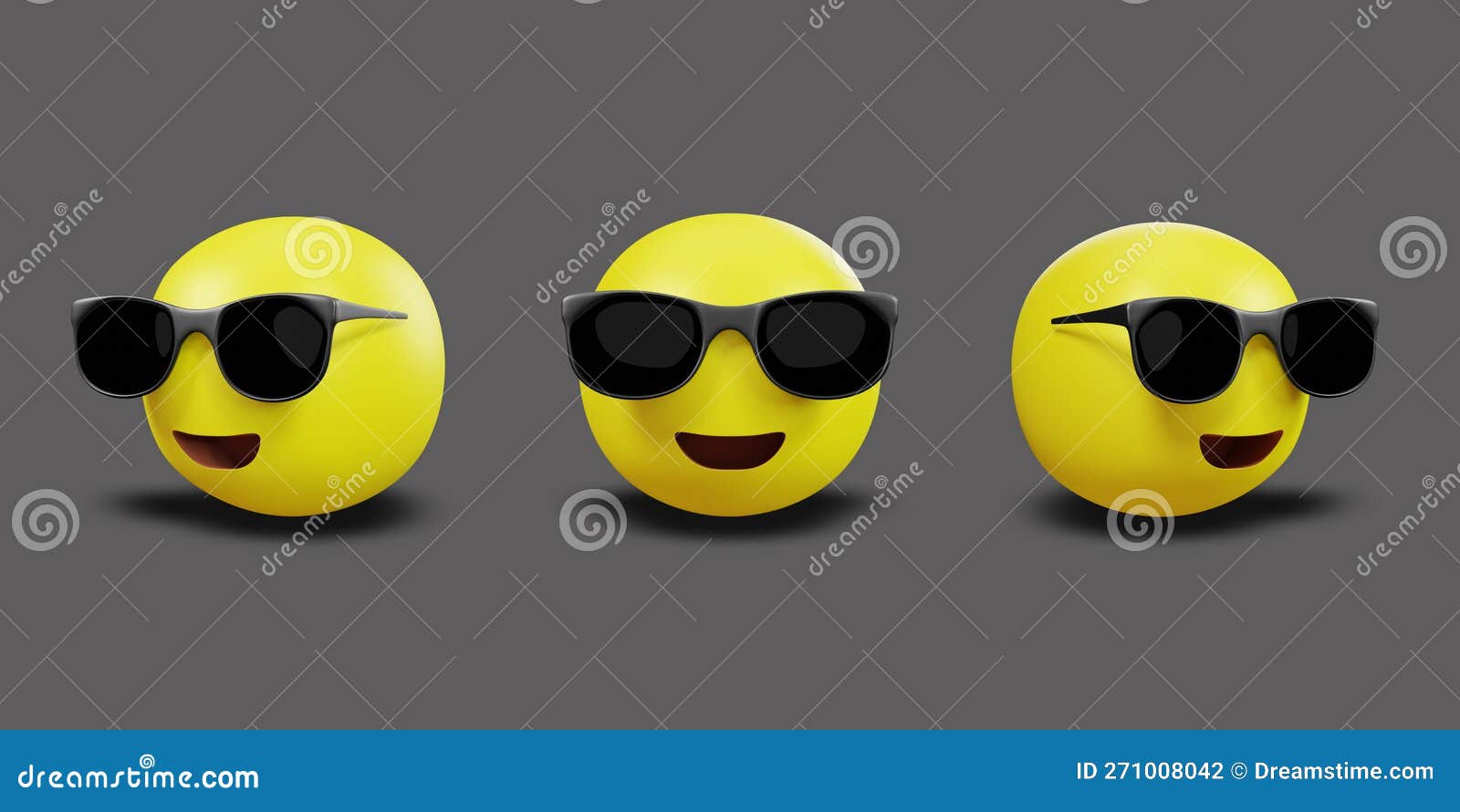 Emoji Yellow Face and Emotion Facial Expression with Clipping Path. 3d ...