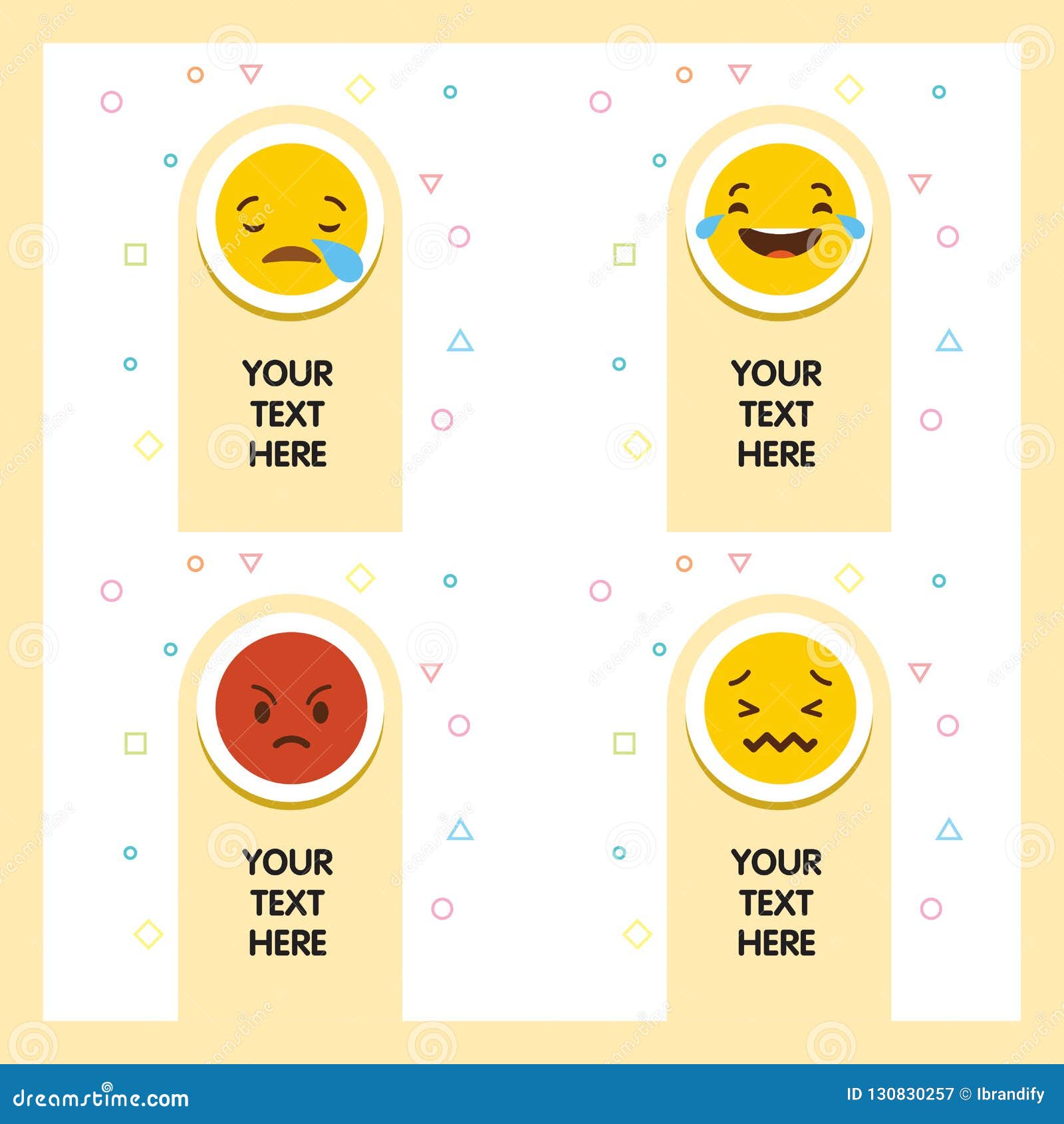Emoji with Your Message Design Vector Stock Vector - Illustration of ...