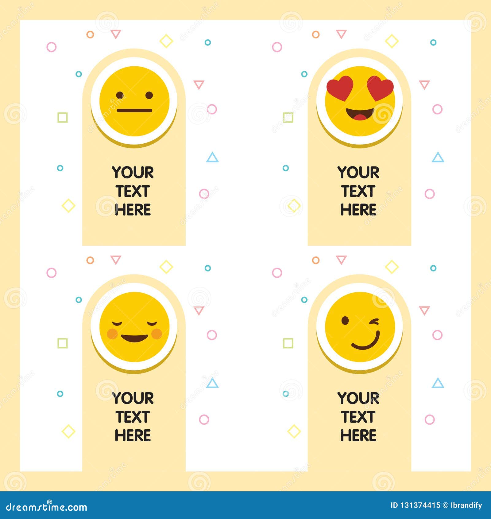 Emoji with Your Message Design Vector Stock Vector - Illustration of ...