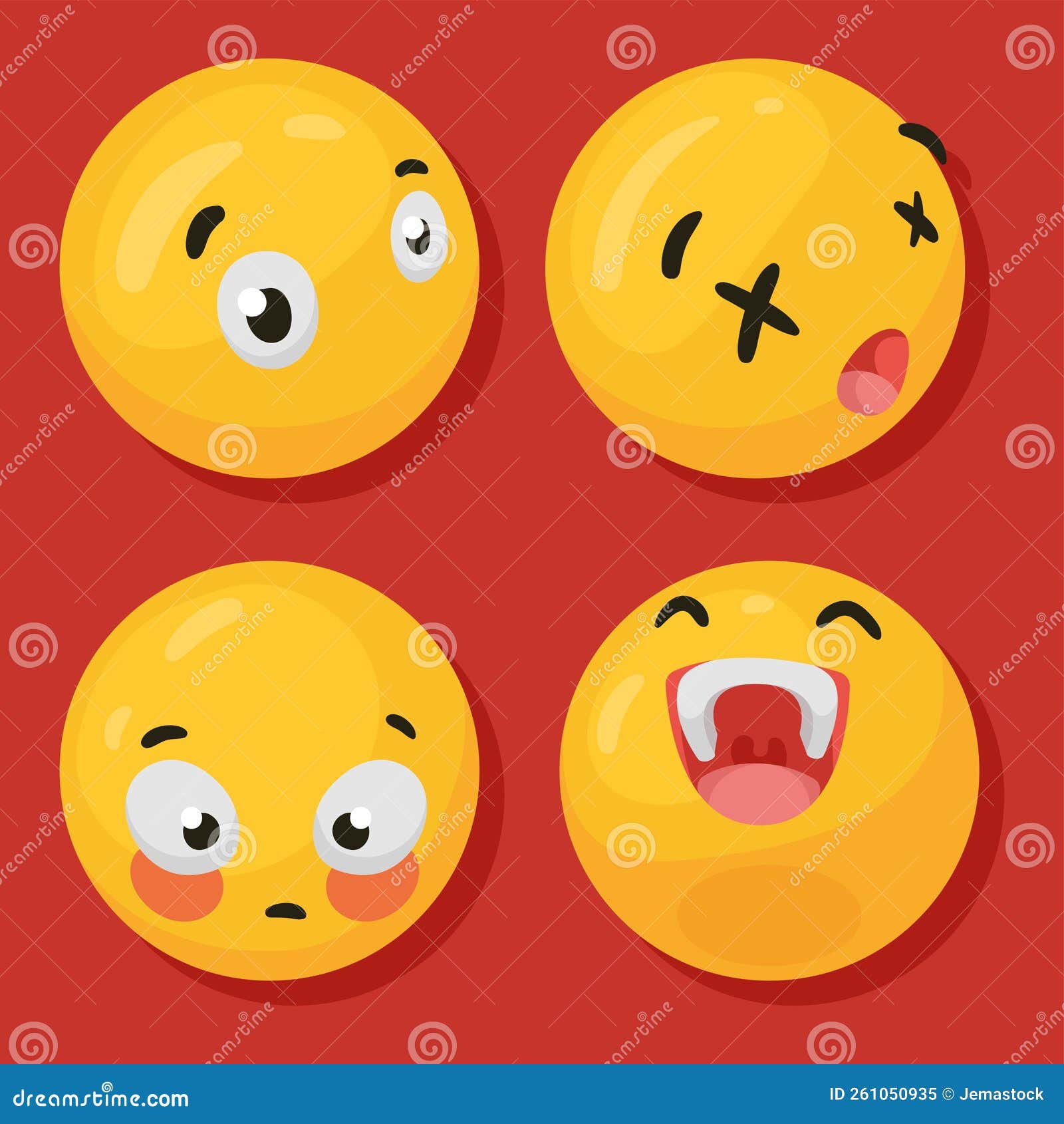 Emojis 3d style icons stock illustration. Illustration of amazing ...