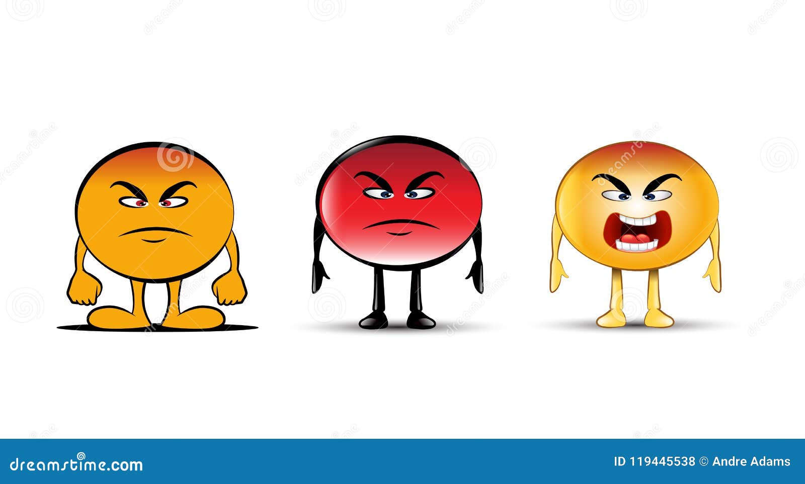 Emojis fâché illustration de vecteur. Illustration du hurlement - 119445538