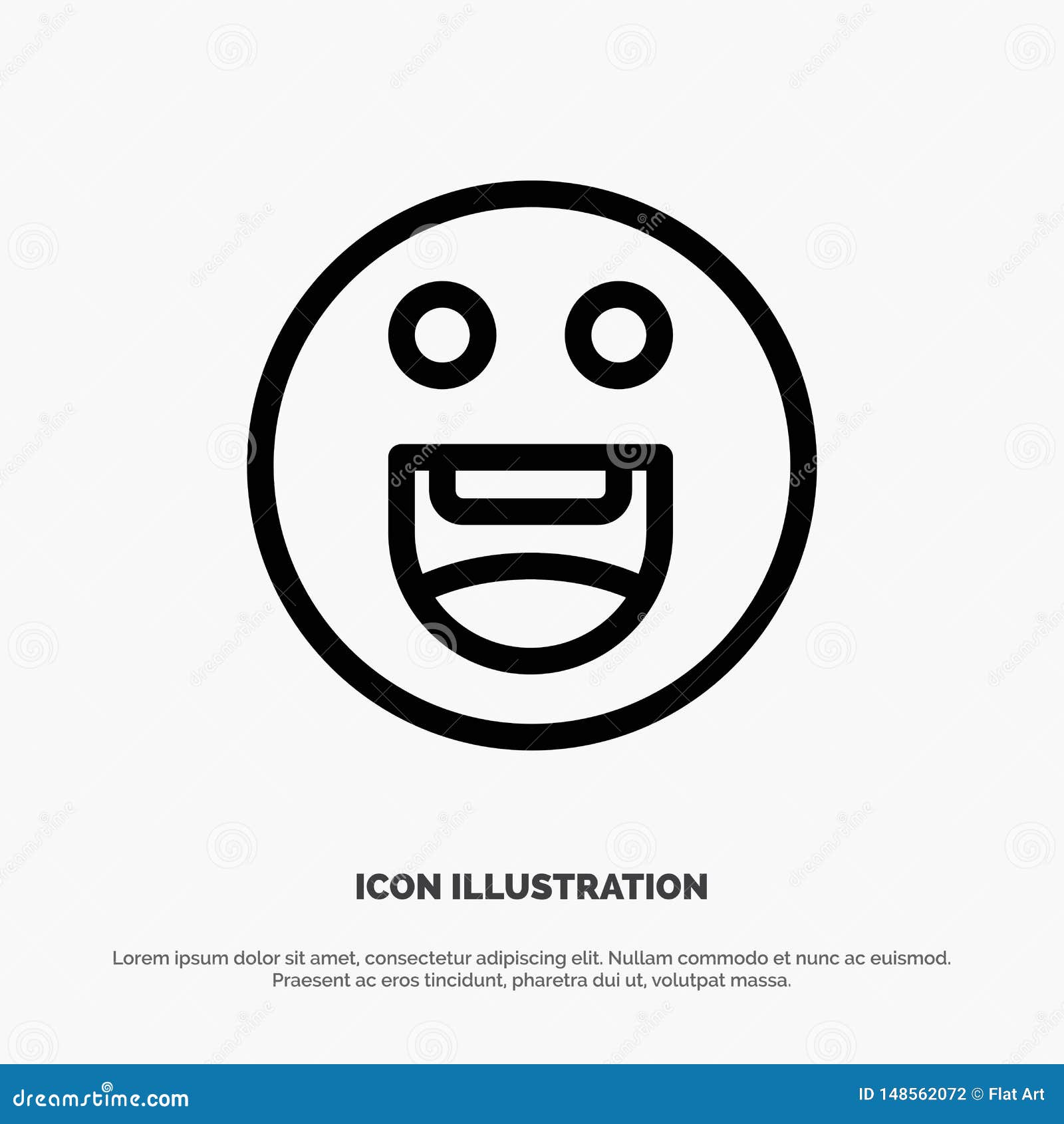 Emojis, Happy, Motivation Line Icon Vector Stock Vector - Illustration ...