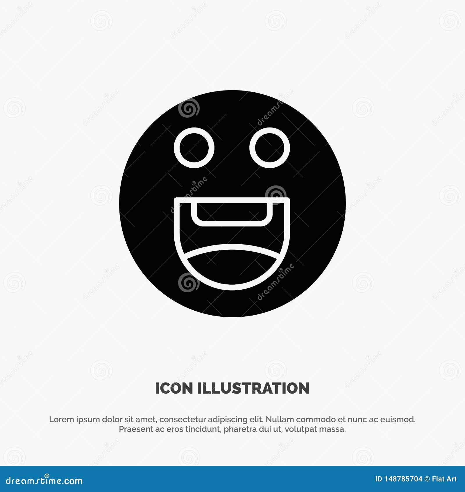 Emojis, Happy, Motivation Solid Glyph Icon Vector Stock Vector ...
