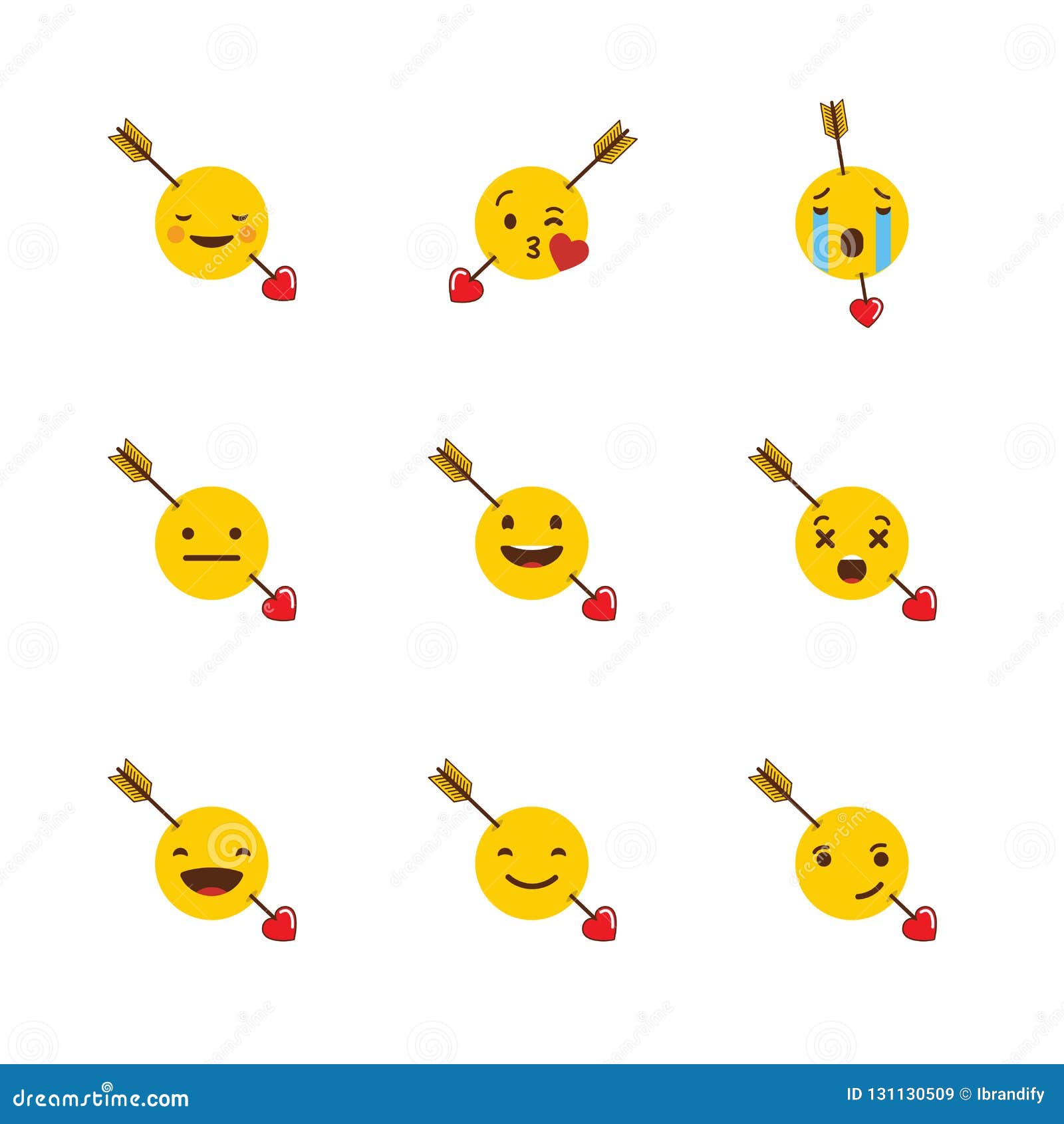 Emojis set design vector stock vector. Illustration of emoticon - 131130509