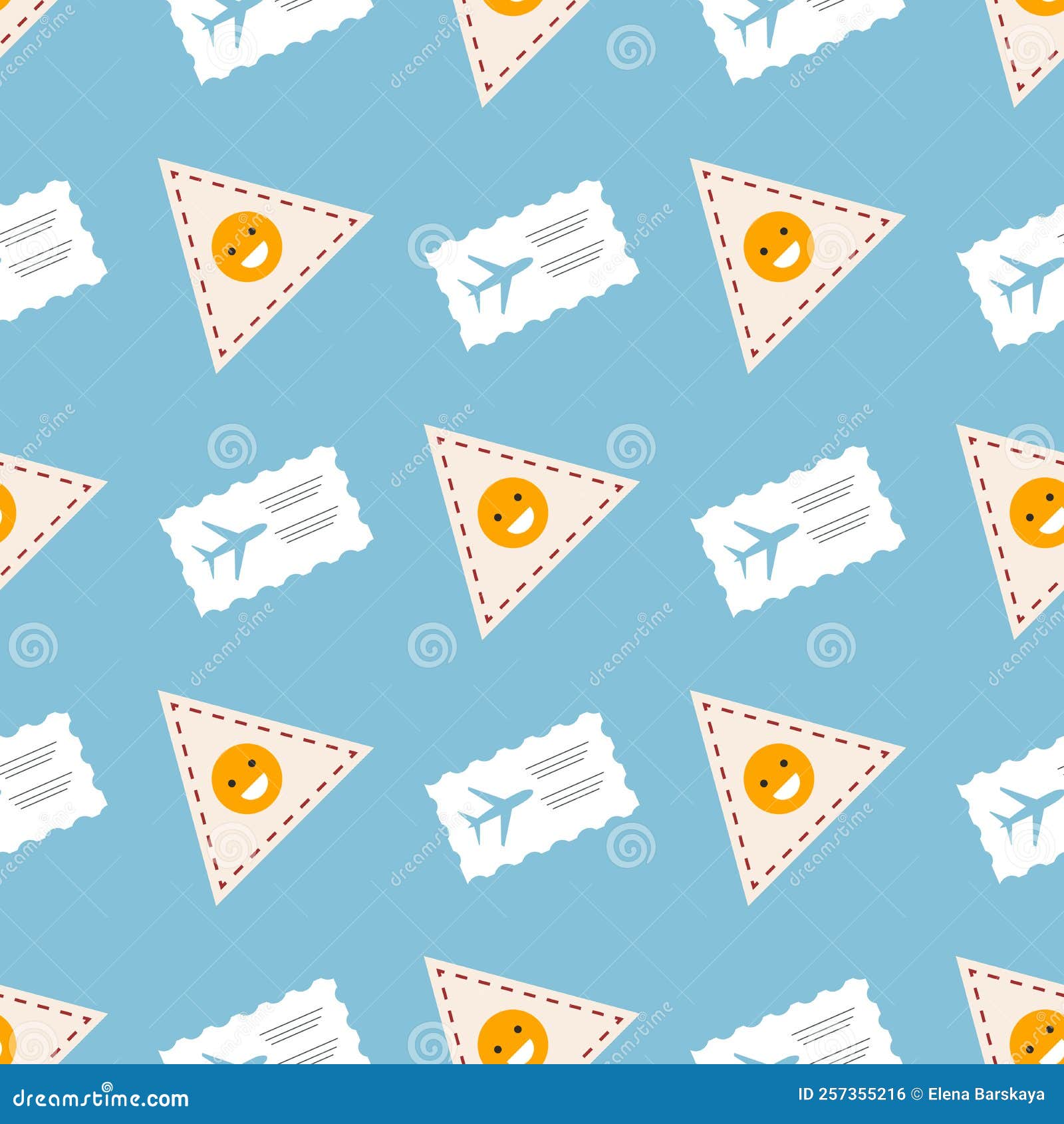 Emoticon and Airplane Pattern for Web Design Stock Vector ...
