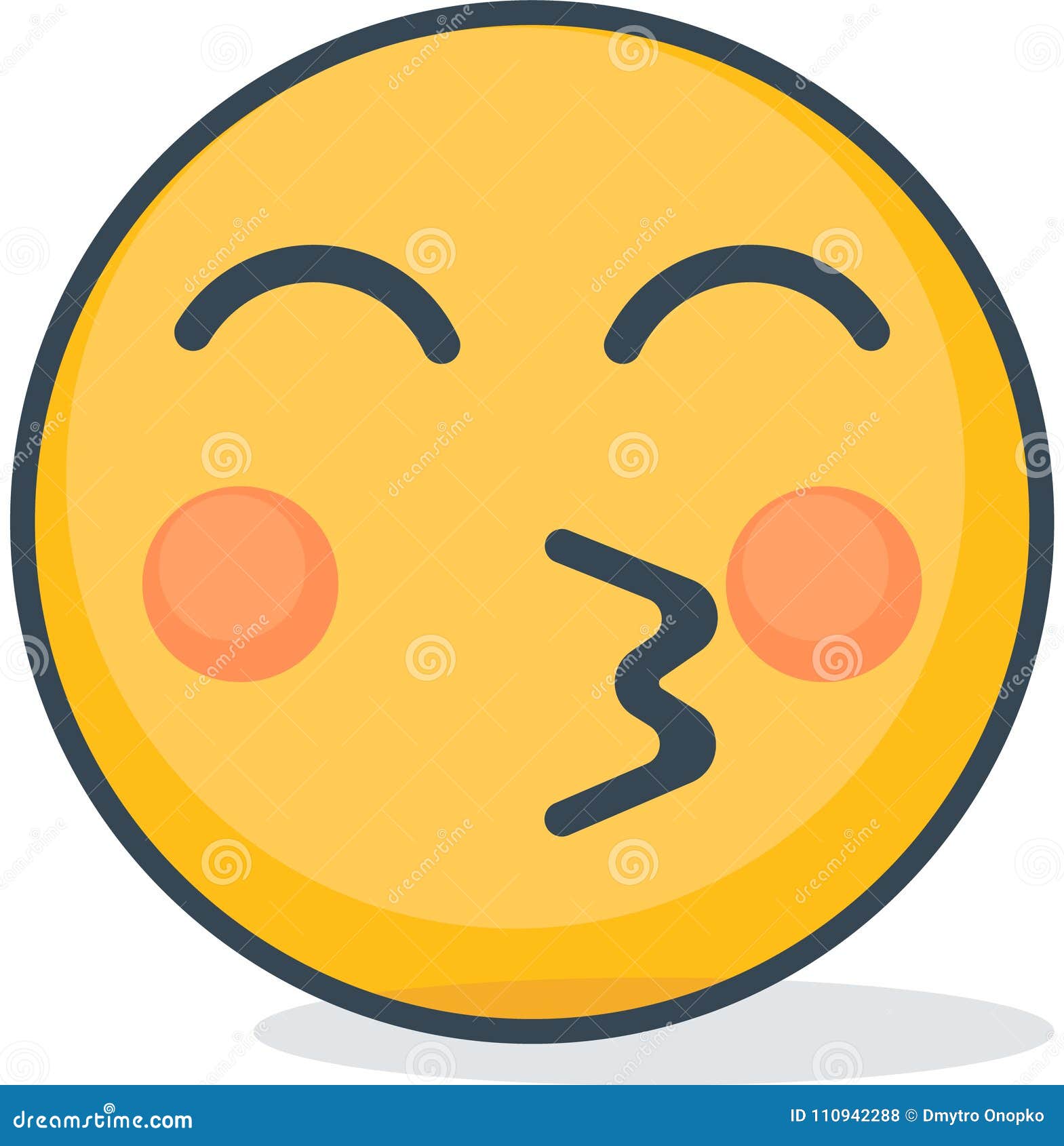 Emoticon Aislado Del Beso Emoticon Del Vector Ilustración del Vector ...