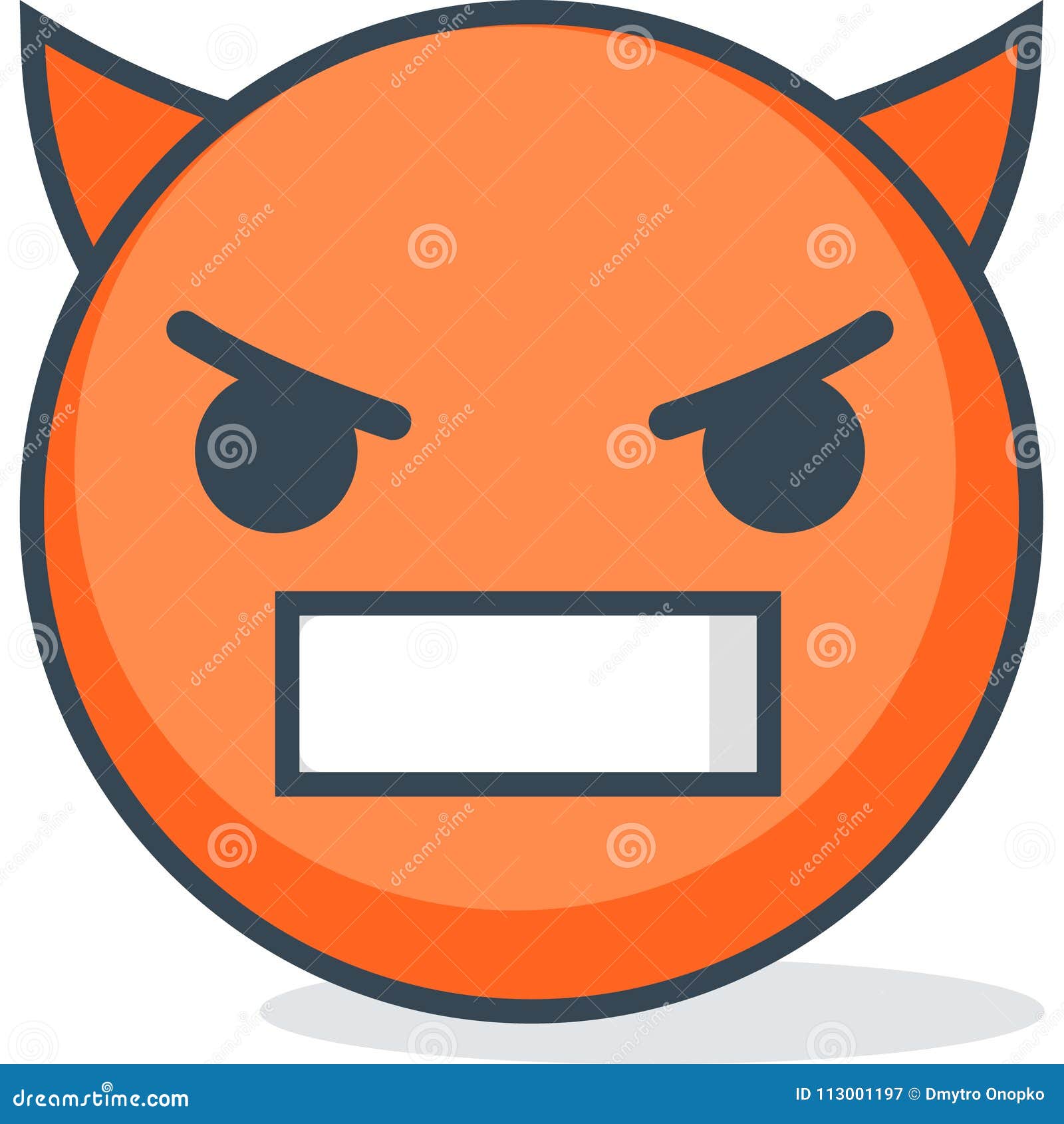 Emoticon Aislado Del Diablo Emoticon Aislado Ilustración del Vector ...