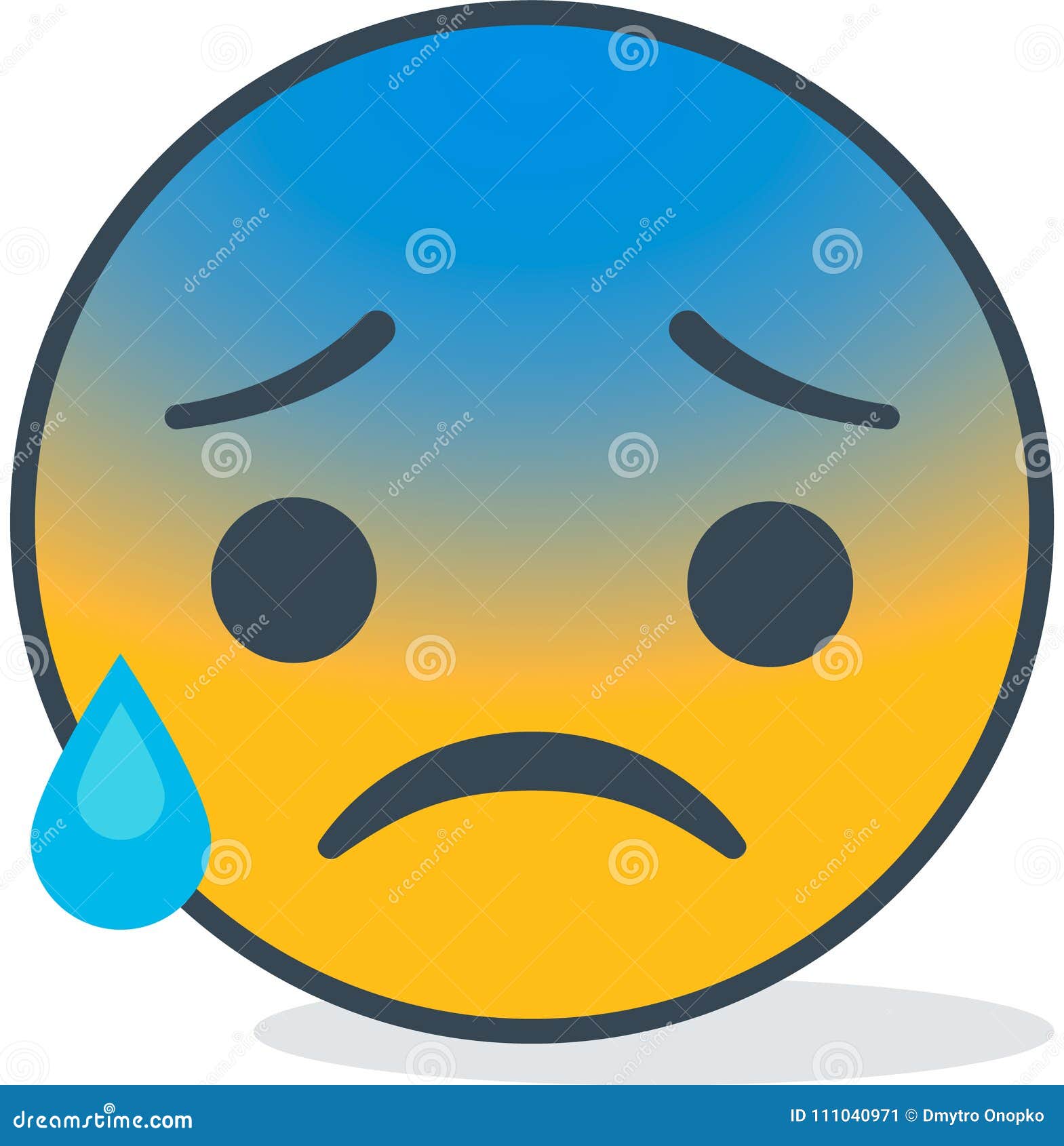 Emoticon Aislado Del Sudor Frío Emoticon Aislado Ilustración del Vector ...