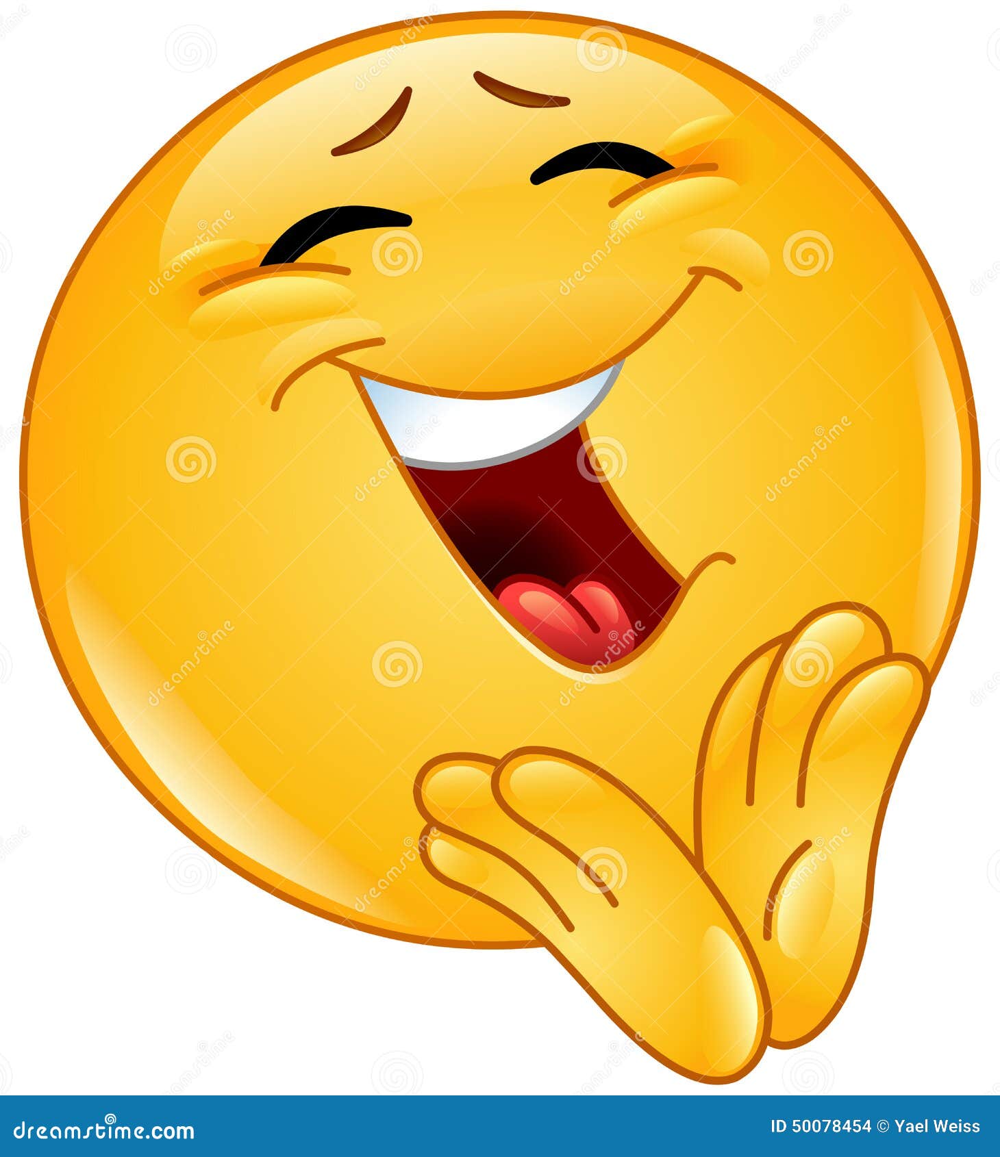 Emoticon Allegro D'applauso Illustrazione Vettoriale - Illustrazione di ...