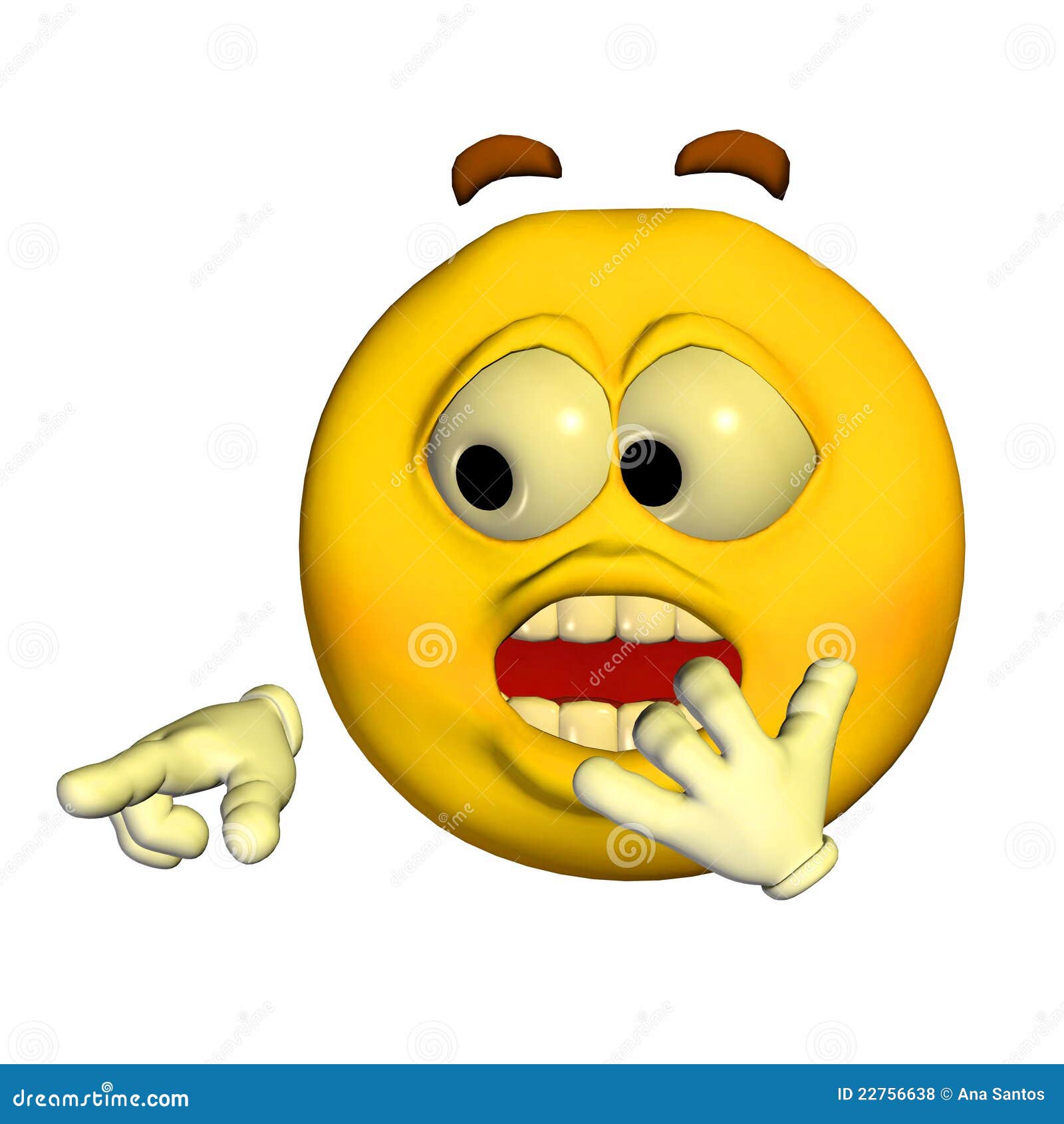 Emoticon - aterrorizado stock de ilustración. Ilustración de ...