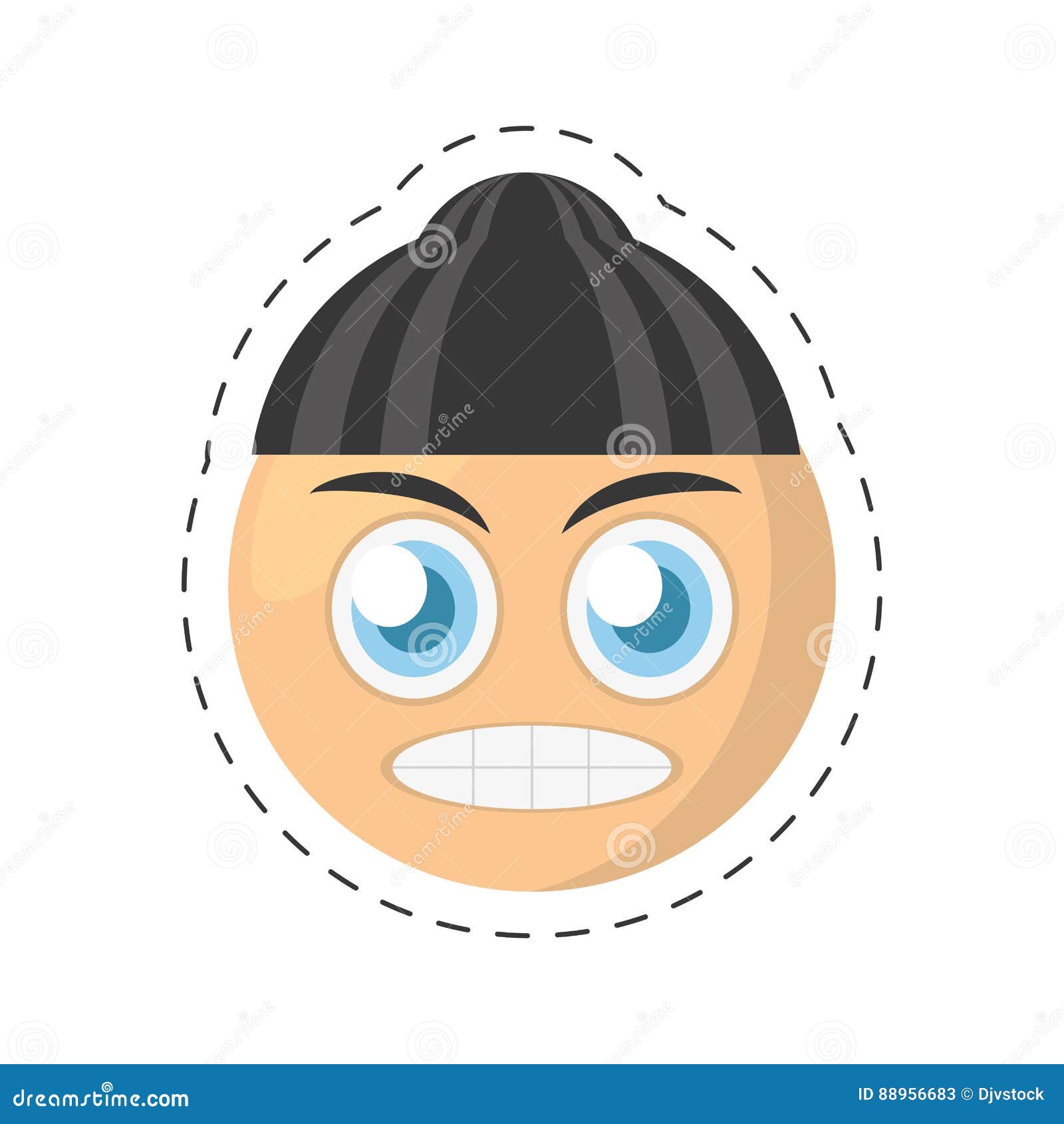 Emoticon bad comic image stock illustration. Illustration of cute ...