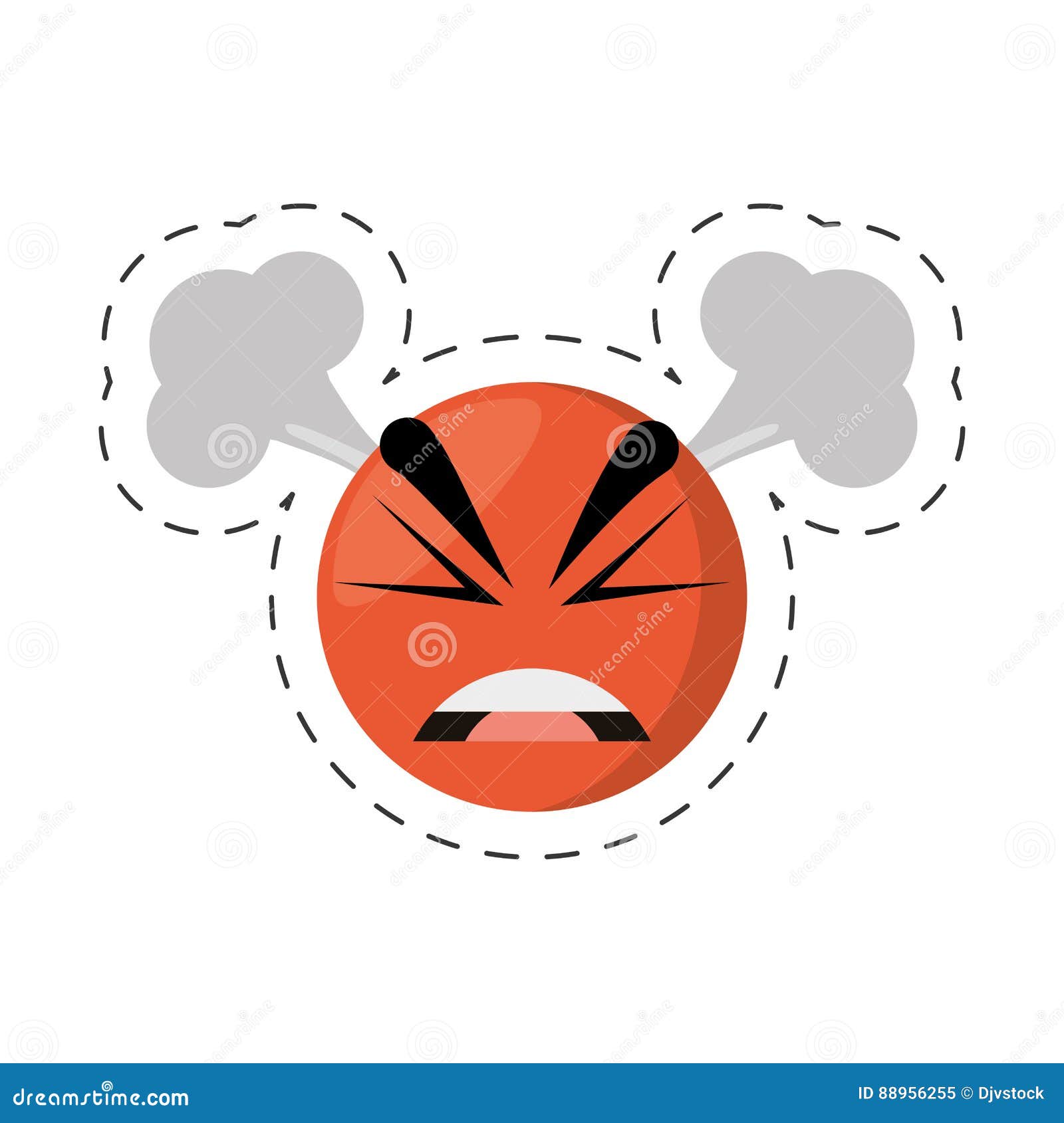 Emoticon Boos Grappig Beeld Stock Illustratie - Illustration of ontwerp ...