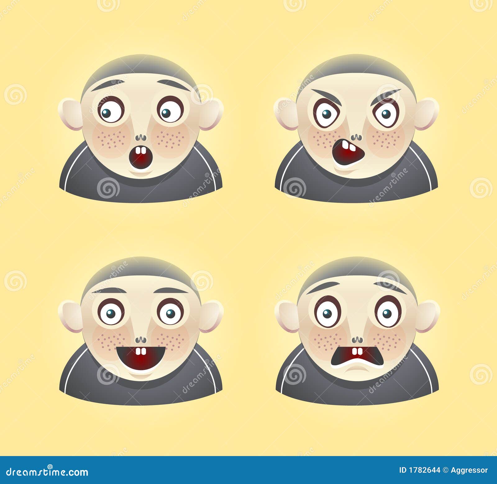 Emoticon boy stock vector. Illustration of happy, character - 1782644