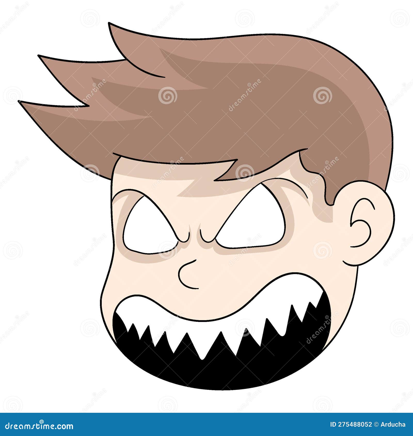 Angry Swearing Emoji Cartoon Vector | CartoonDealer.com #227494521