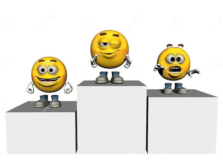 Emoticon Champions stock illustration. Illustration of funny - 5704814