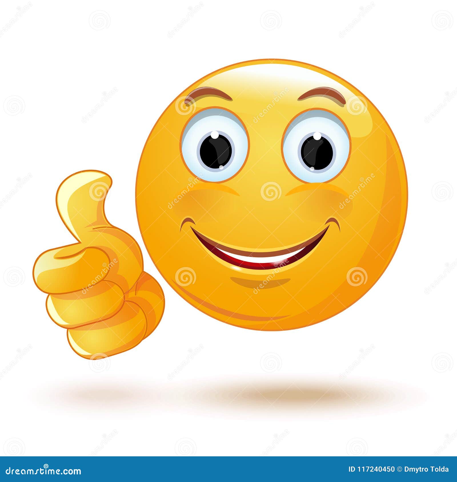 Emoticon Che Mostra Pollice Su Illustrazione Vettoriale - Illustrazione ...