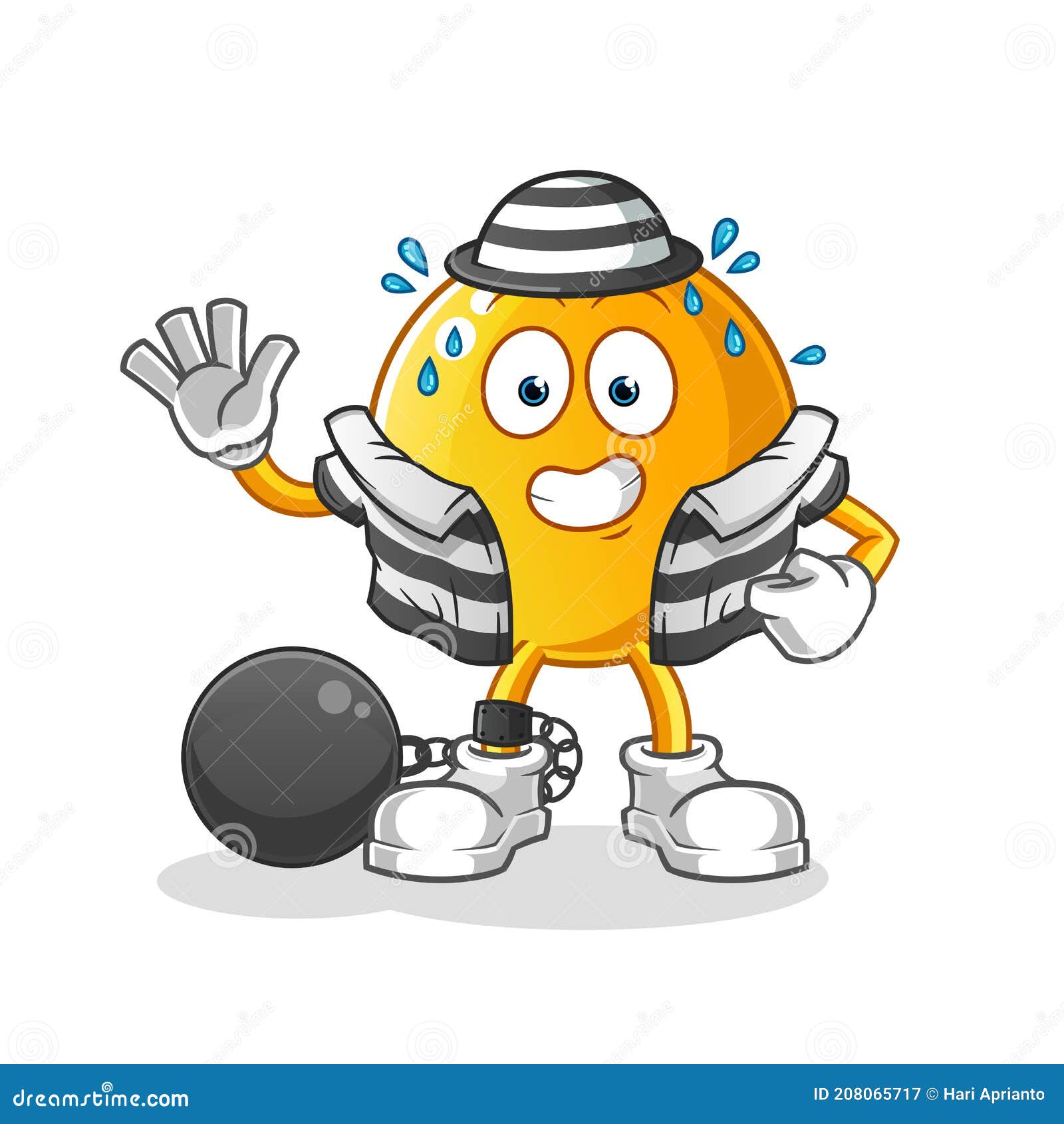 Emoticon Criminal Vector. Cartoon Character Stock Vector - Illustration ...