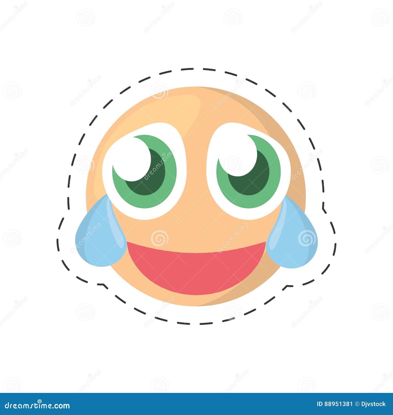 Emoticon cry comic image stock illustration. Illustration of happy ...