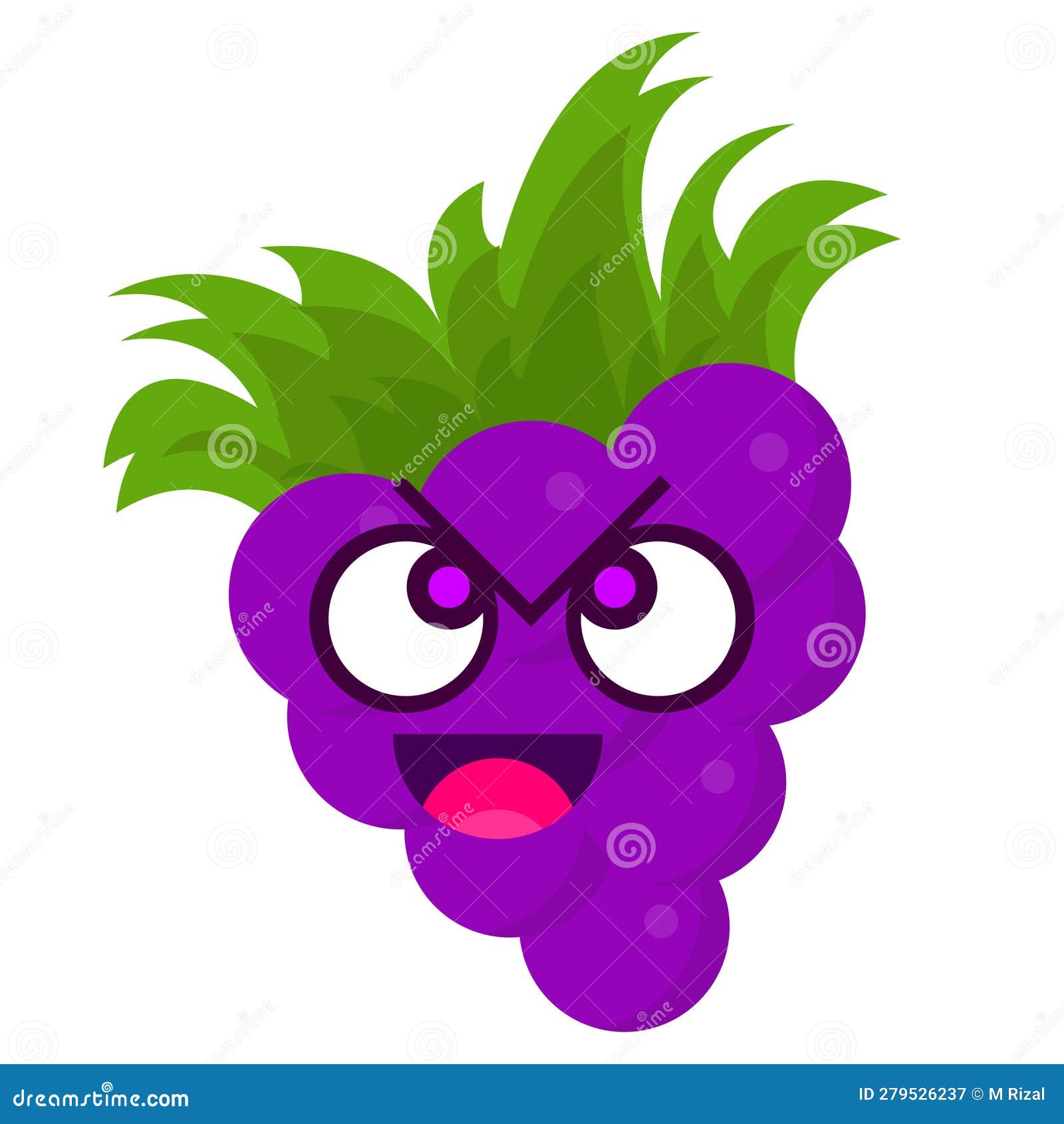 Emoticon of Cute Grape Characters Vector Stock Vector - Illustration of ...