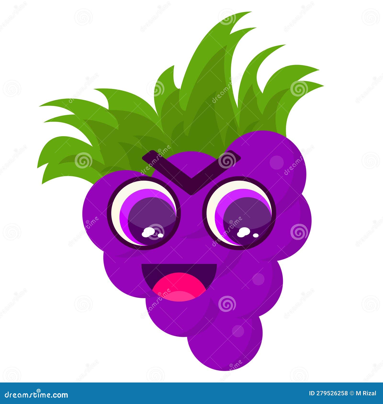 Emoticon of Cute Grape Characters Vector Stock Vector - Illustration of ...