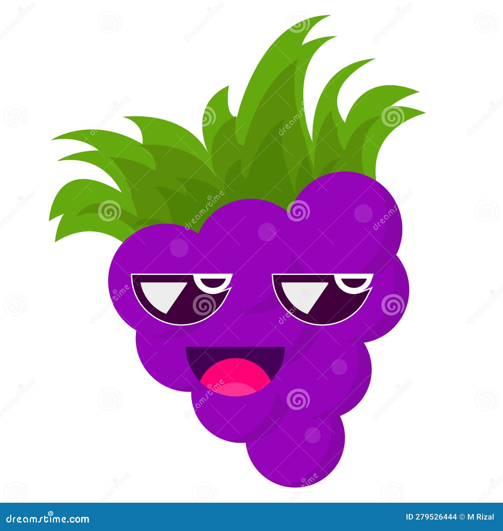 Emoticon of Cute Grape Characters Vector Stock Vector - Illustration of ...