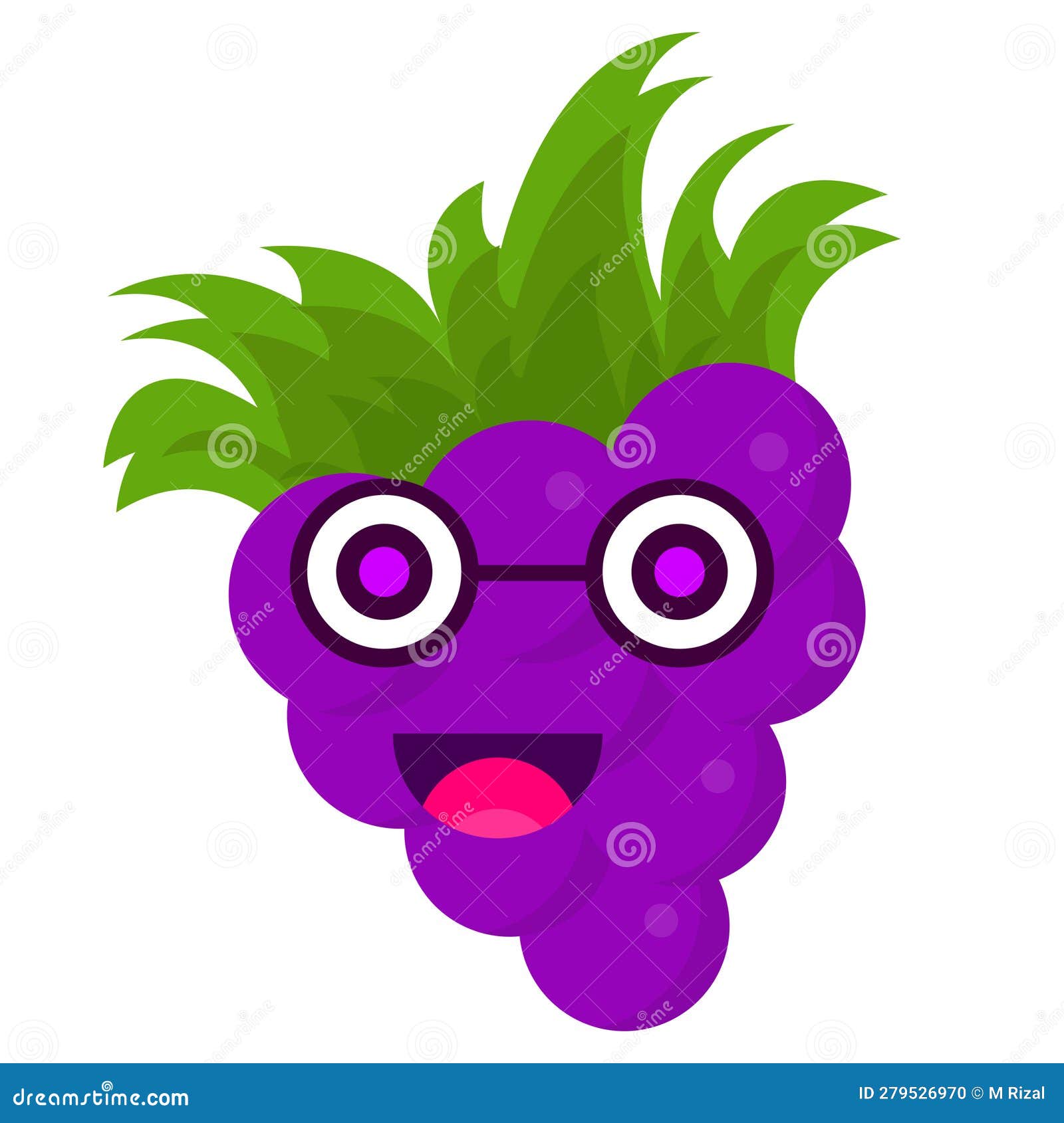Emoticon of Cute Grape Characters Vector Stock Vector - Illustration of ...