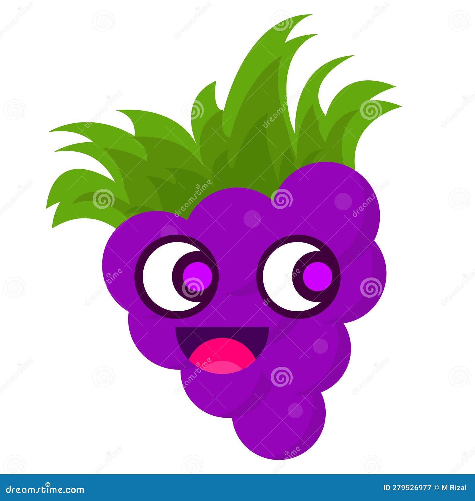 Emoticon of Cute Grape Characters Vector Stock Vector - Illustration of ...