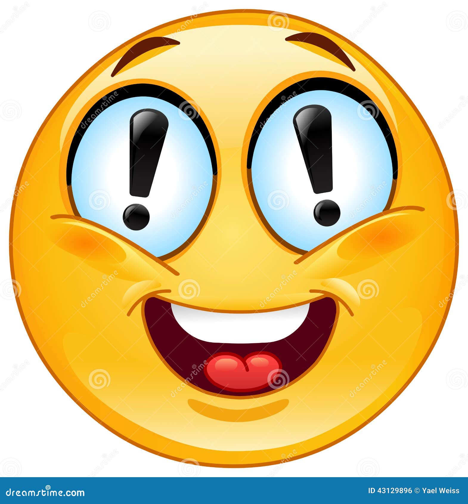 Emoticon da exclamação ilustração do vetor. Ilustração de resposta ...