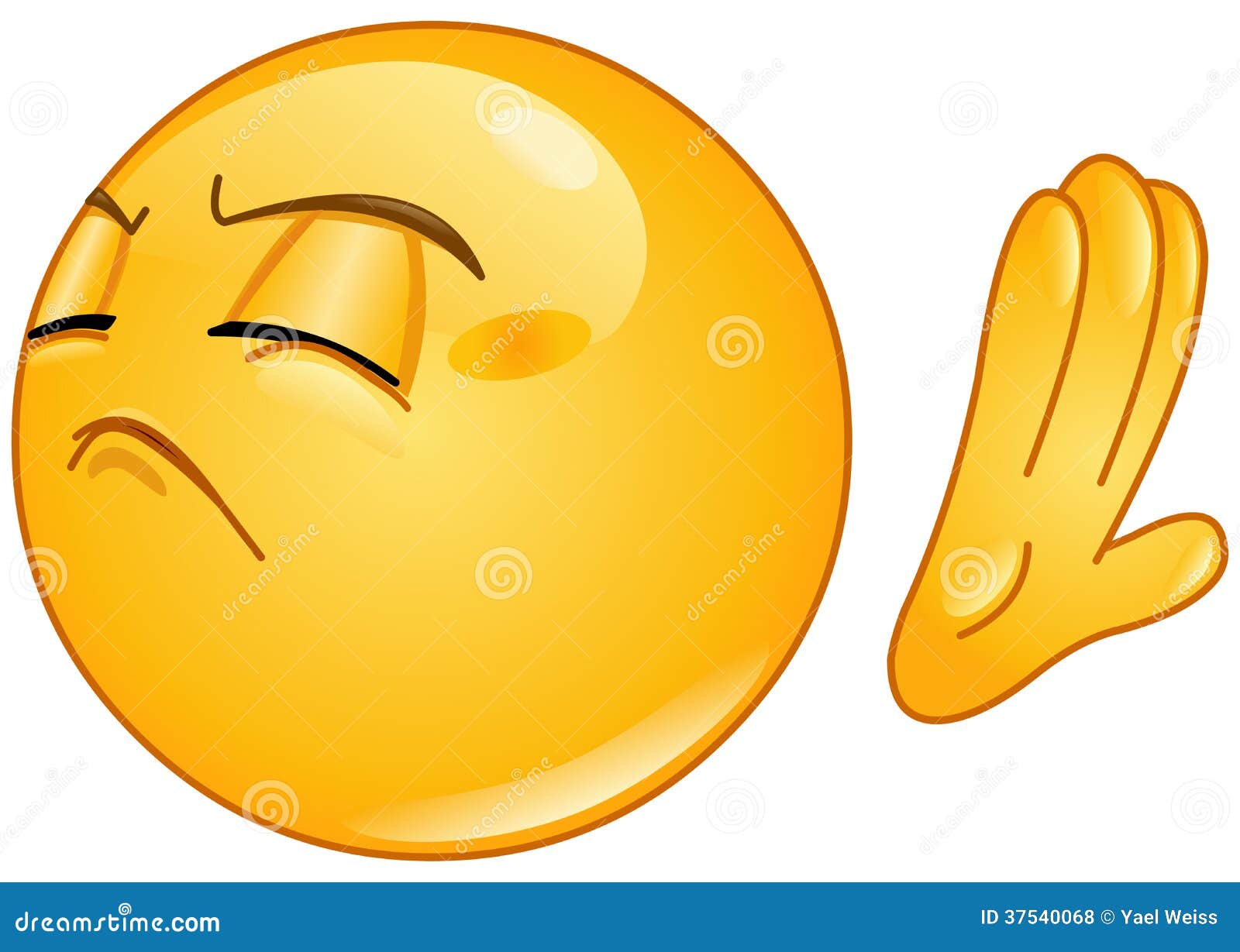 Emoticon da recusa ilustração do vetor. Ilustração de emoticon - 37540068