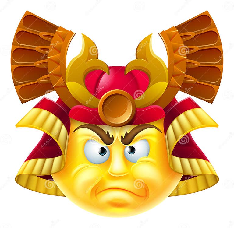 Emoticon De Emoji Del Samurai Ilustración del Vector - Ilustración de ...