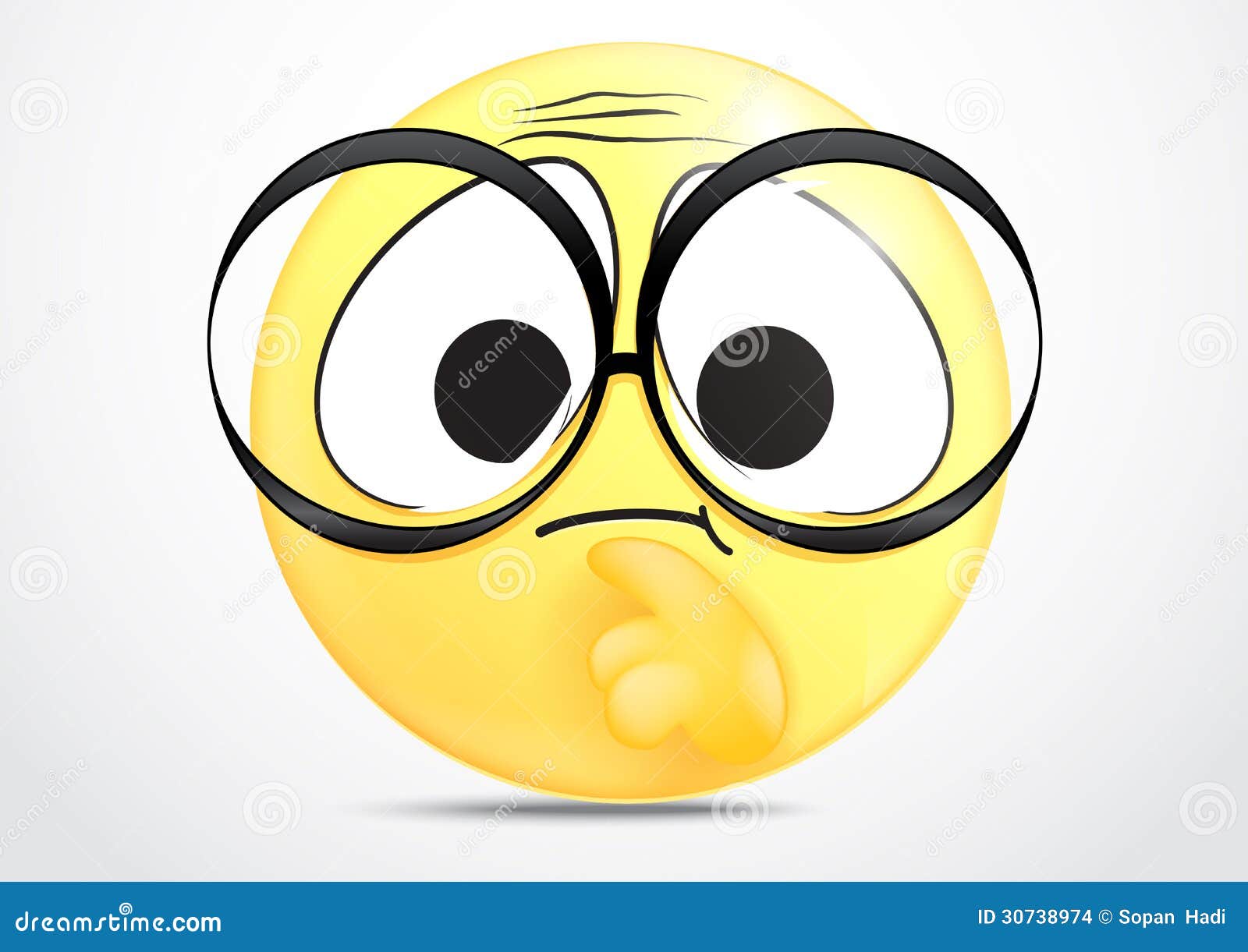 Emoticon de pensamento ilustração do vetor. Ilustração de tecla - 30738974