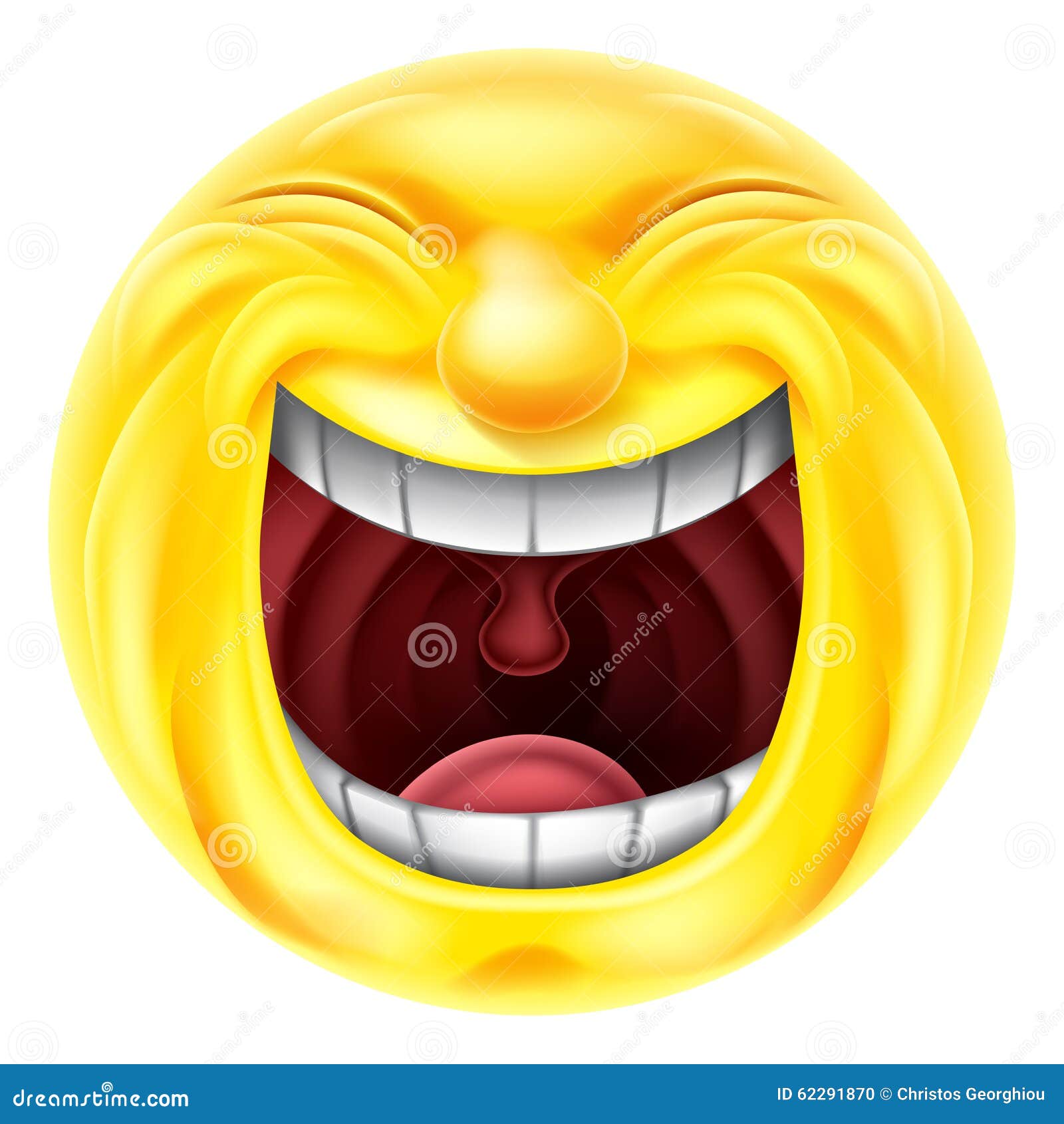 Emoticon De Risa De Emoji Ilustración del Vector - Imagen: 62291870
