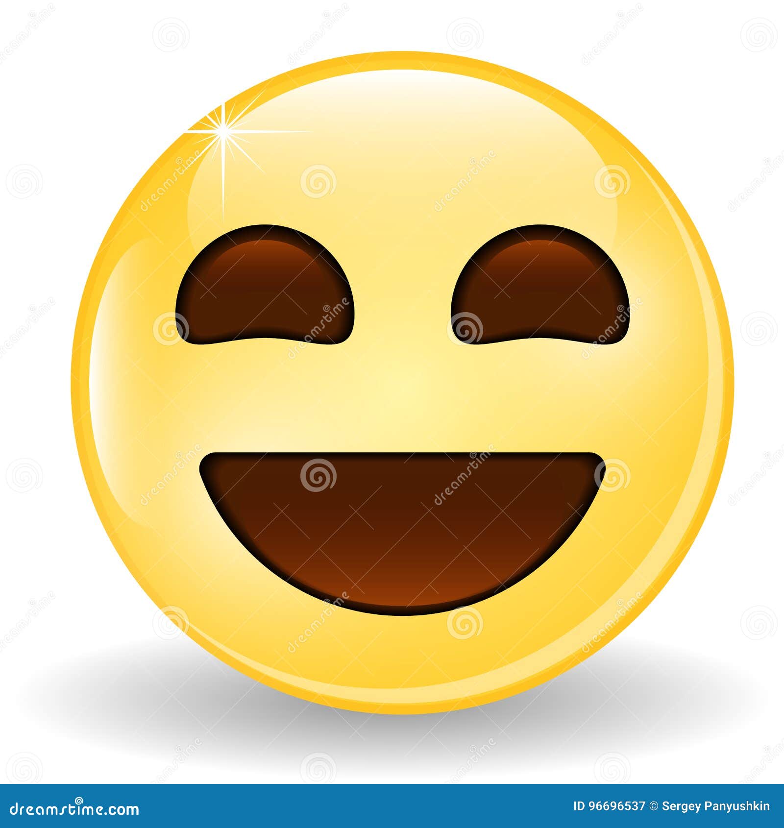 Emoticon De Riso Emoji De Sorriso Ícone Do Emoticon Ilustração do Vetor ...