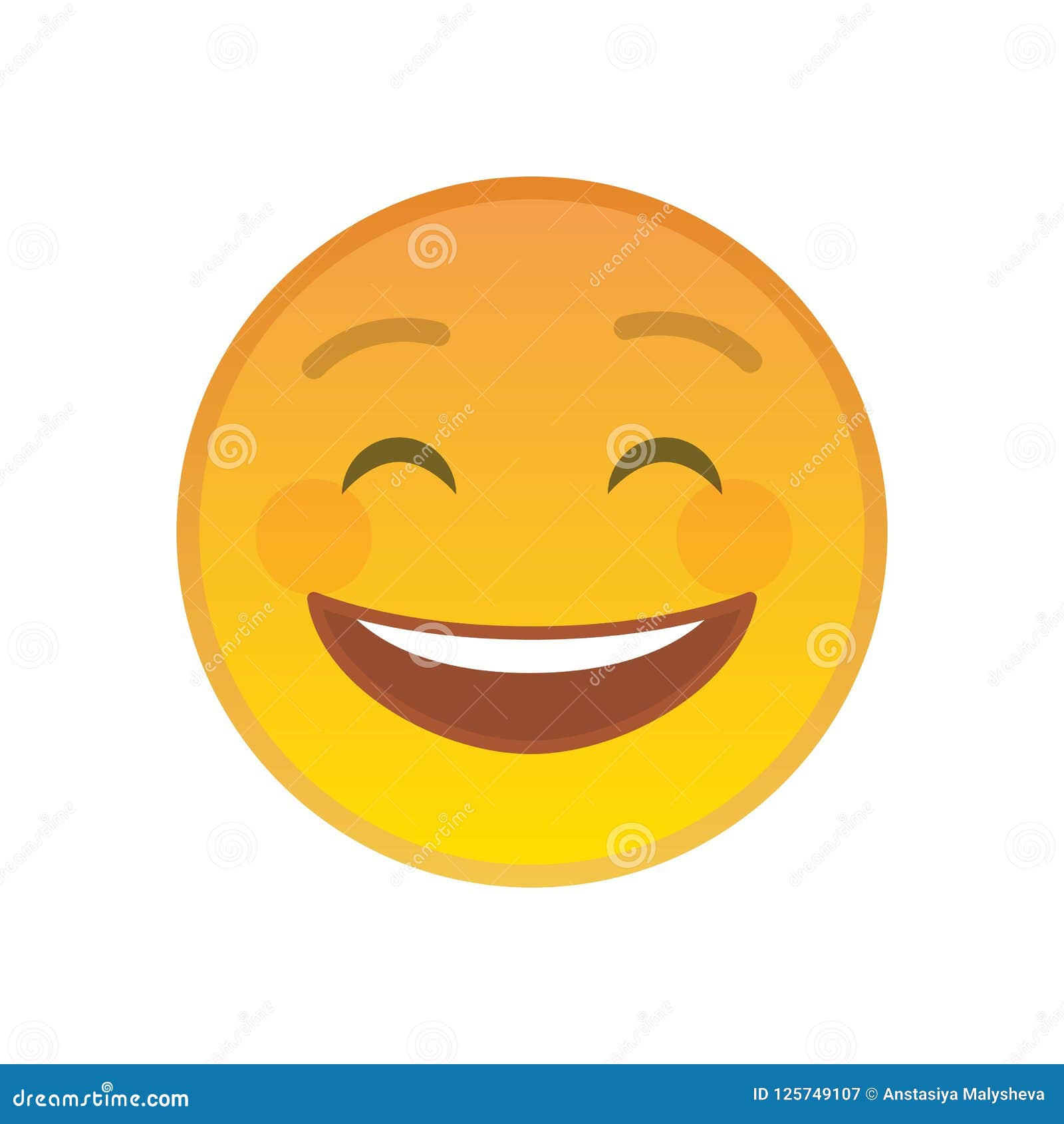 Emoticon De Riso Isolado No Fundo Branco Ilustração do Vetor ...