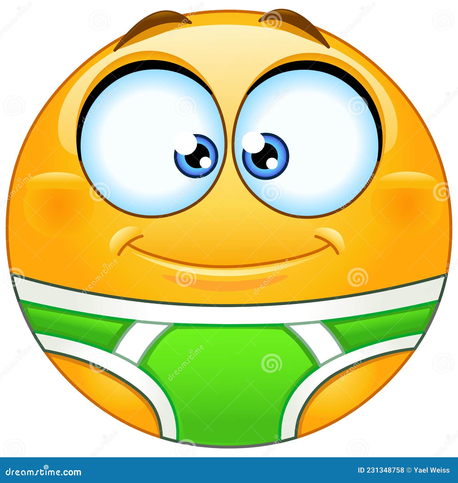 Emoticon de roupa interior ilustração do vetor. Ilustração de isolado ...