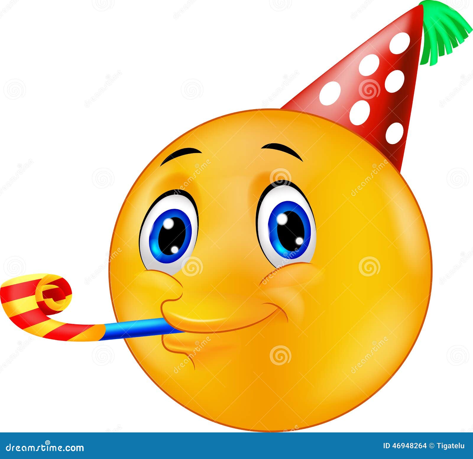 Emoticon De Sorriso Que Vai a Um Partido Ilustração do Vetor ...