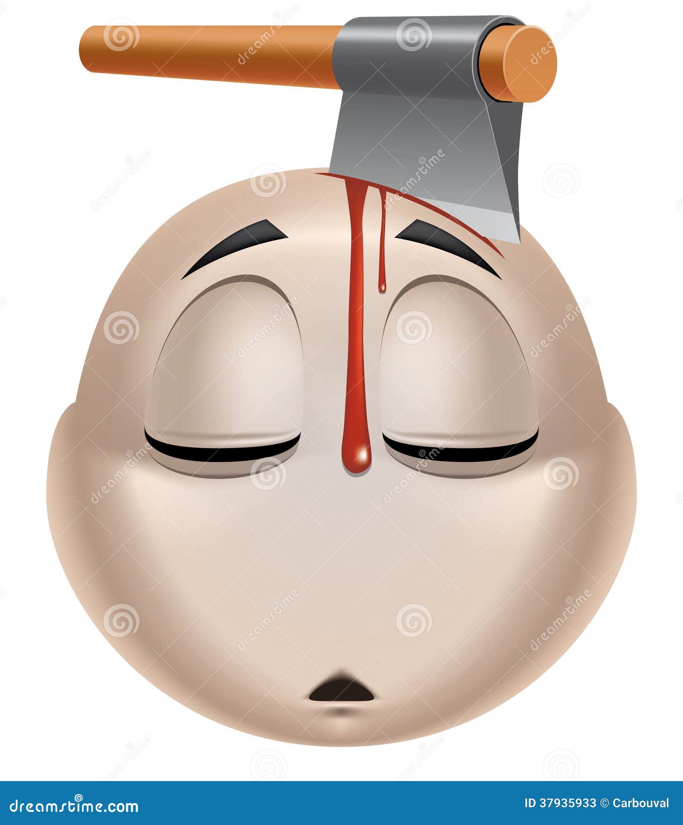 Emoticon dead stock illustration. Illustration of emotion - 37935933